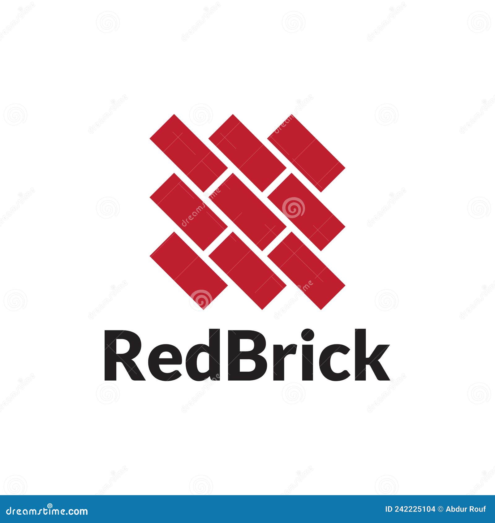 Logo Simple En Brique Rouge Illustration de Vecteur - Illustration du ...