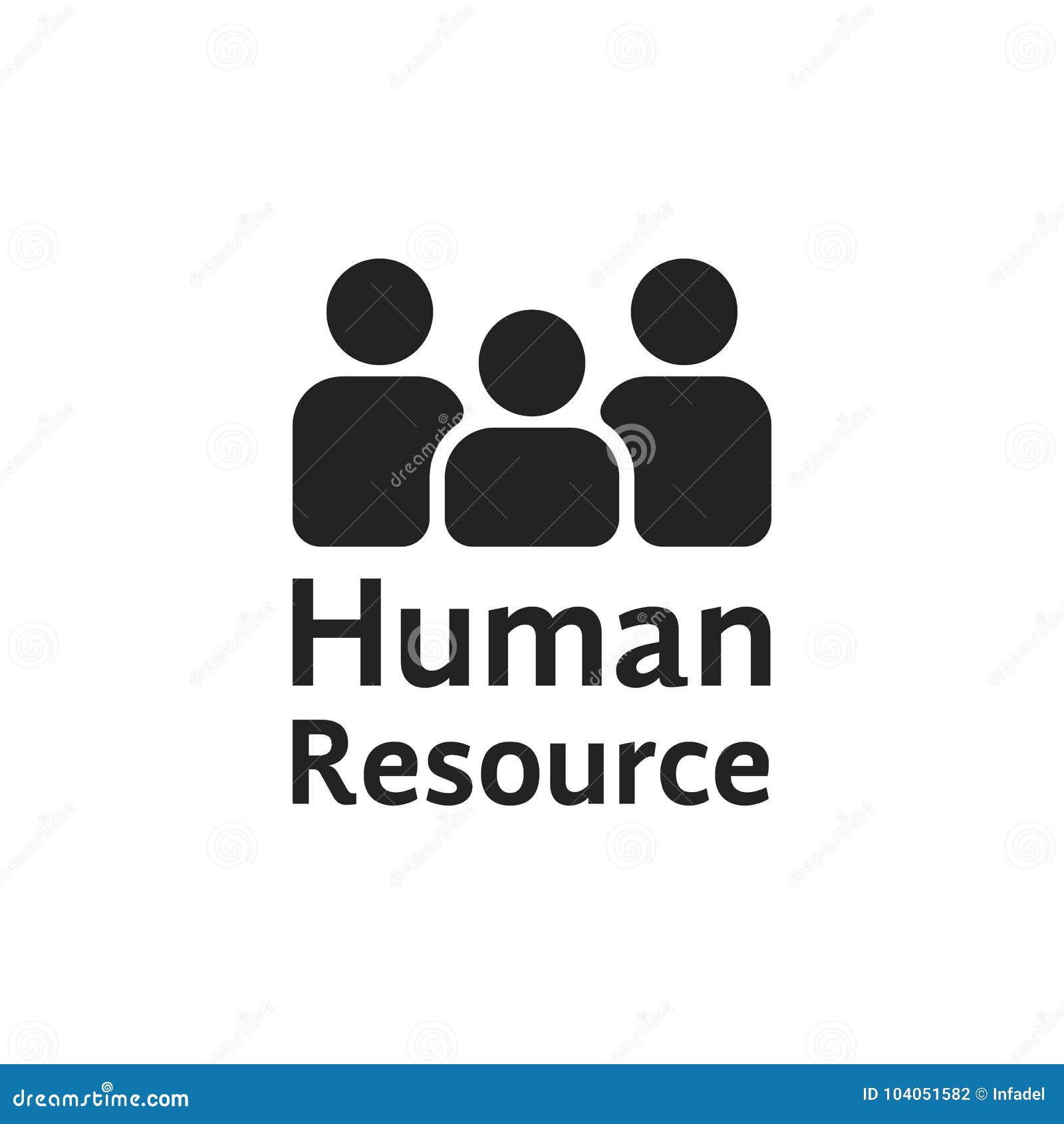 Logo Simple Noir De Ressource Humaine Illustration de Vecteur ...
