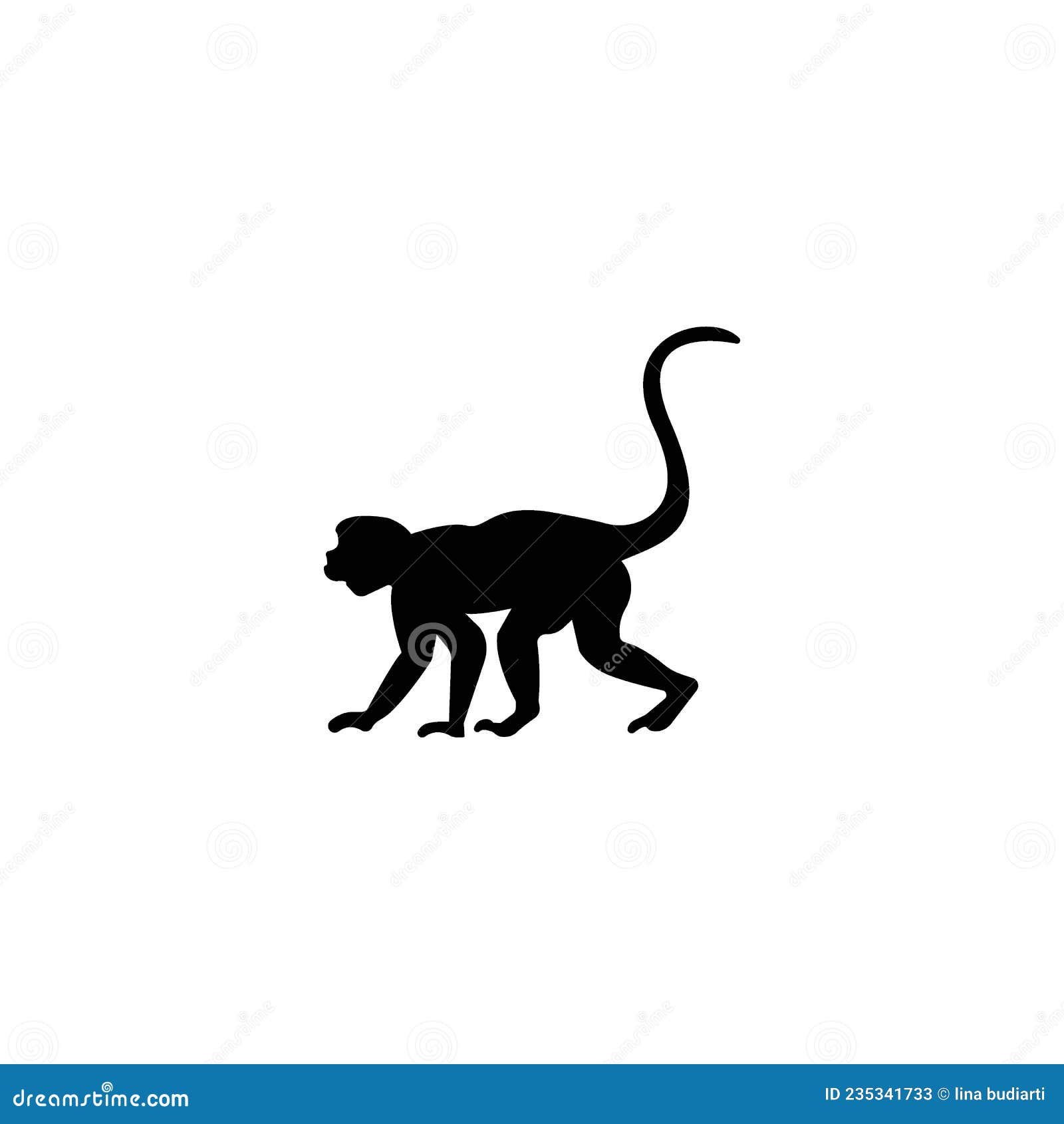 Logo singe illustration de vecteur. Illustration of vacances - 235341733