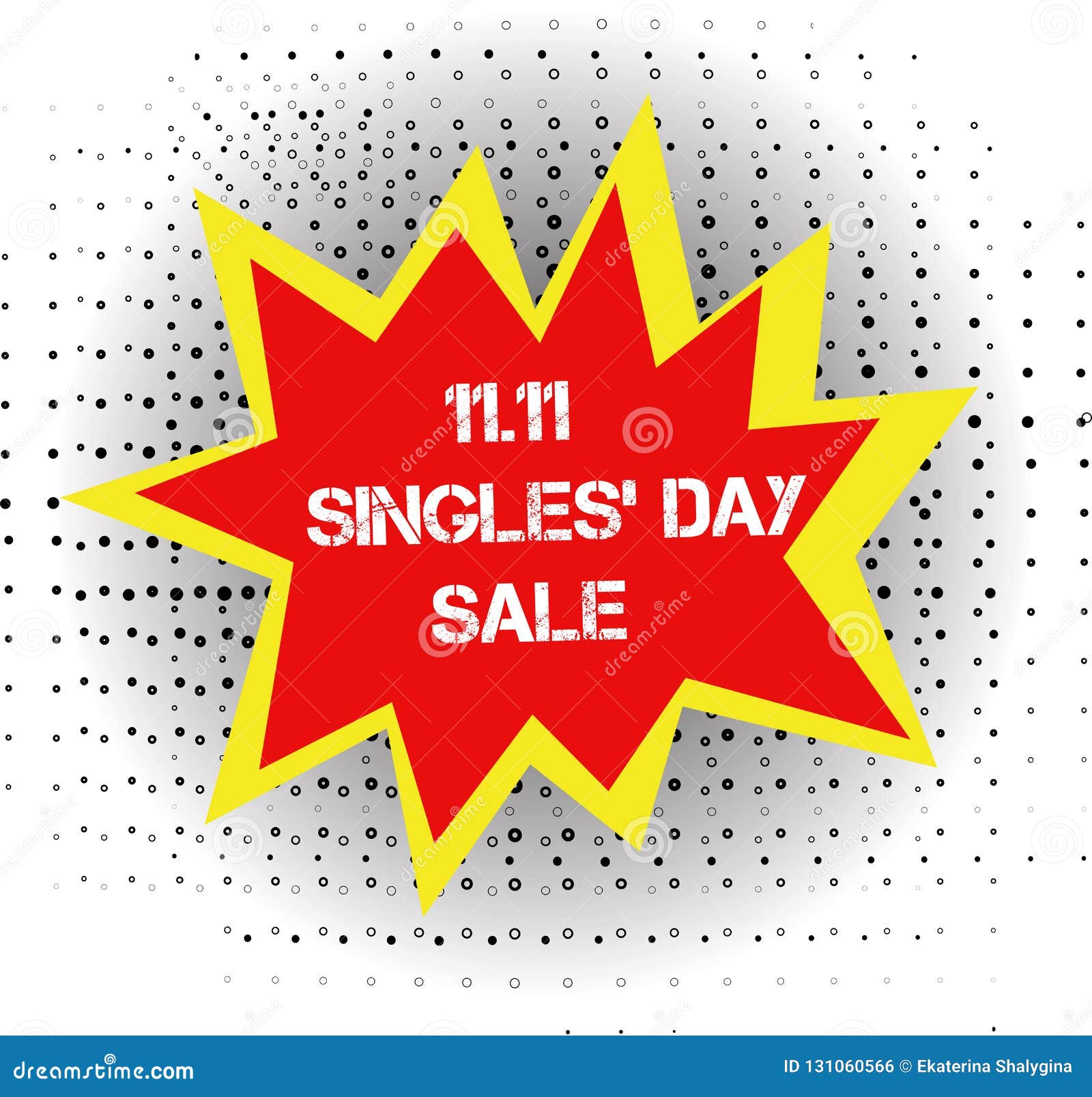 Logo for a Single Day Sale in Pop Art Style Stock Vector - Illustration ...