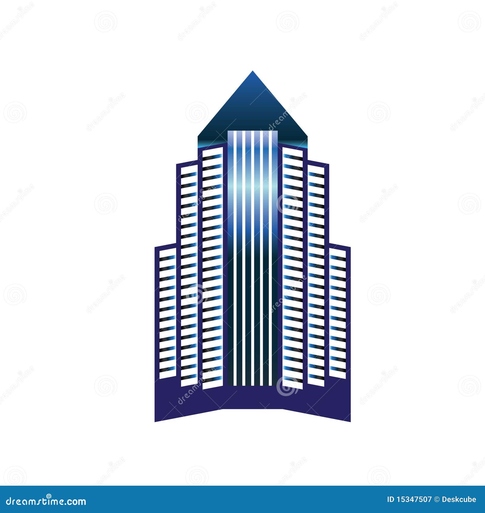 Logo With Skyscraper And Rainbow Vector Illustration | CartoonDealer ...