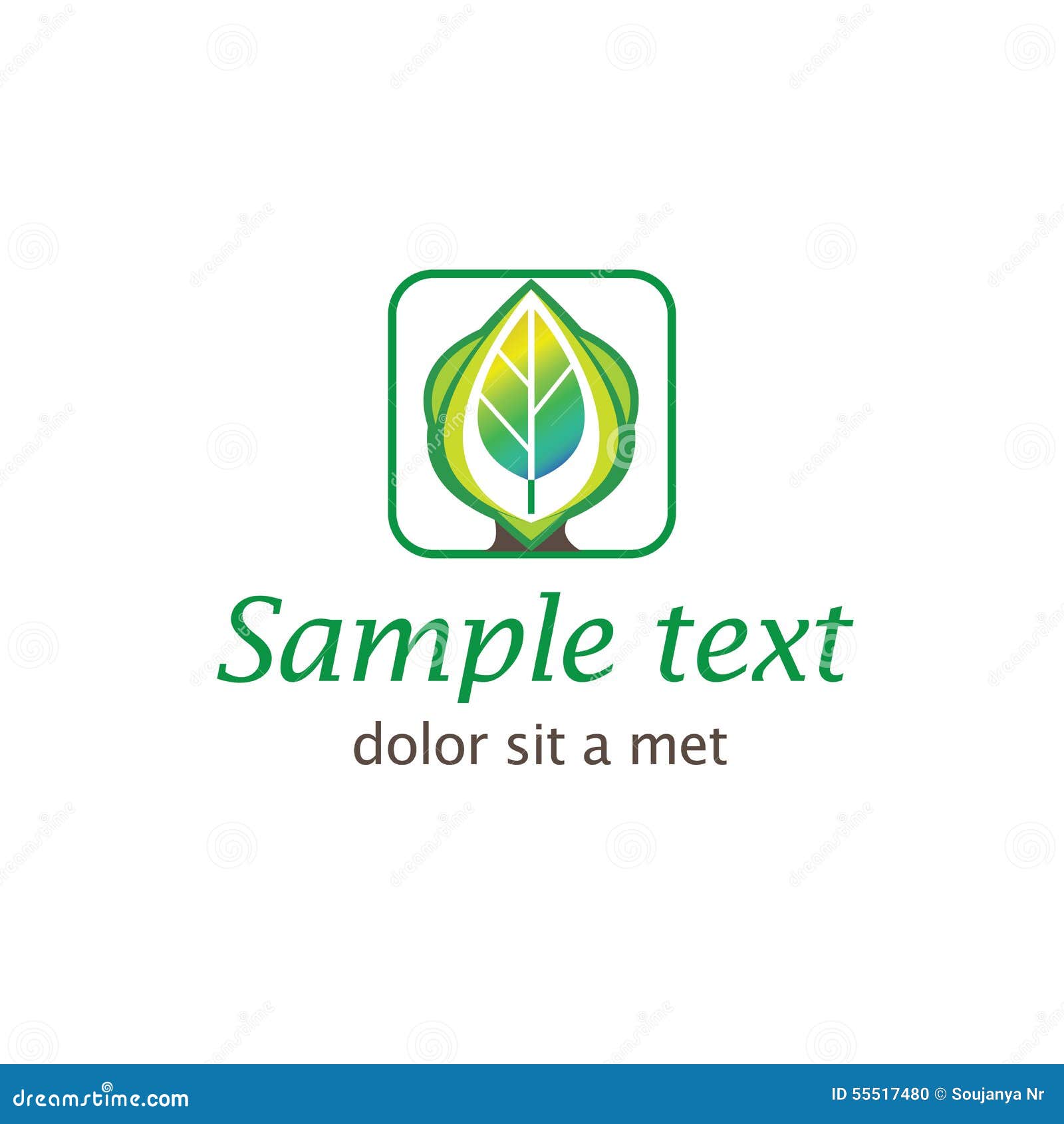 Logo- small green tree stock vector. Illustration of loving - 55517480