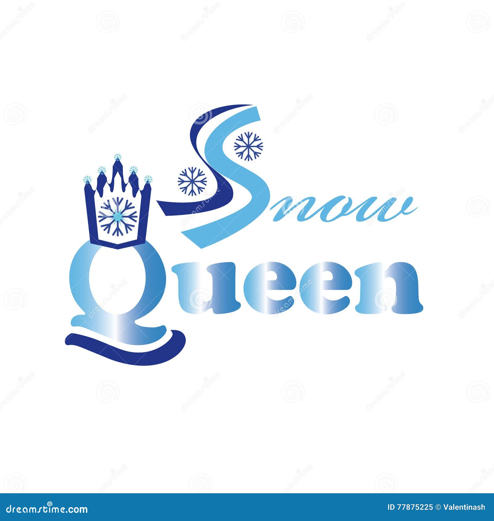 Logo Snow Queen Cartoon Vector | CartoonDealer.com #77875225