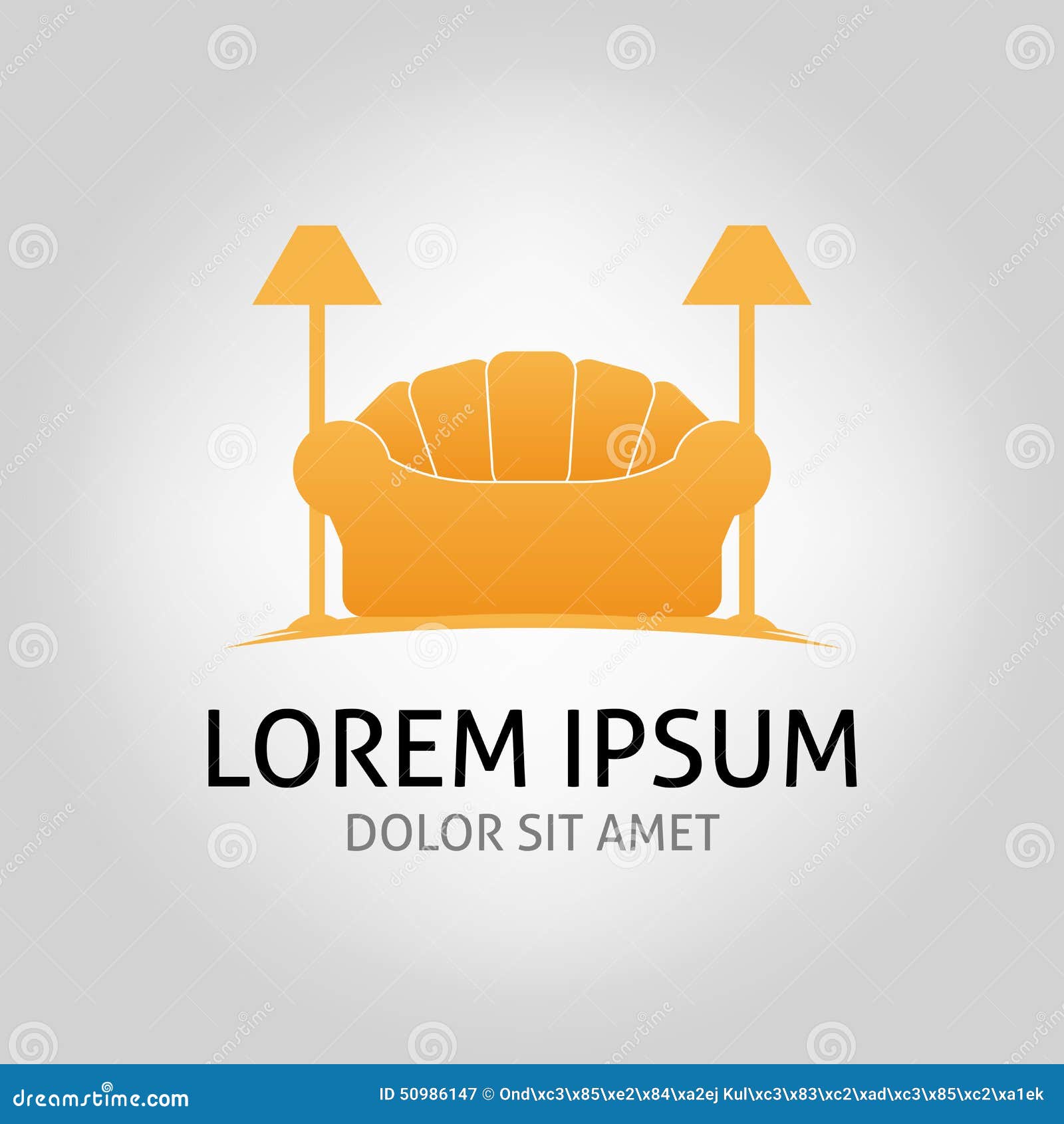 Logo Sofa Design Vector Template. Couch Illustration. Stock Vector ...