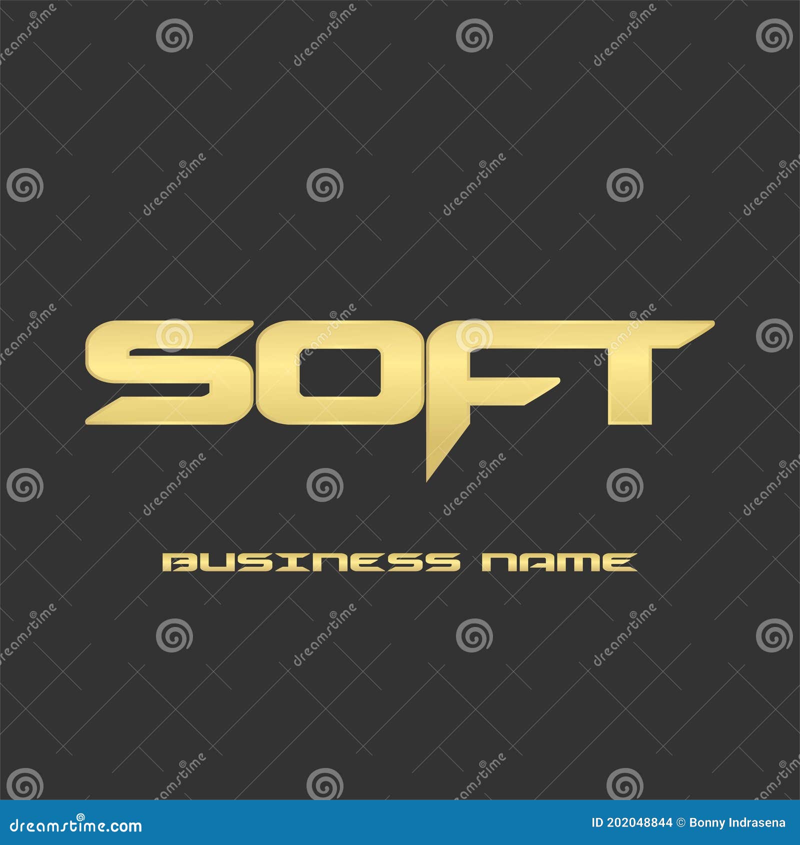 Logo SOFT Business Letter Logo Design with Simple Style Stock ...