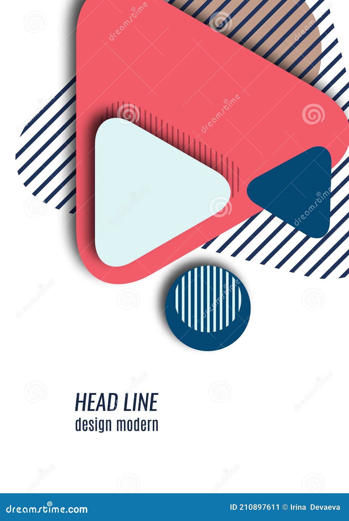 Logo with Speed Lines in the Shape of a Circle and a Triangle. Modern ...