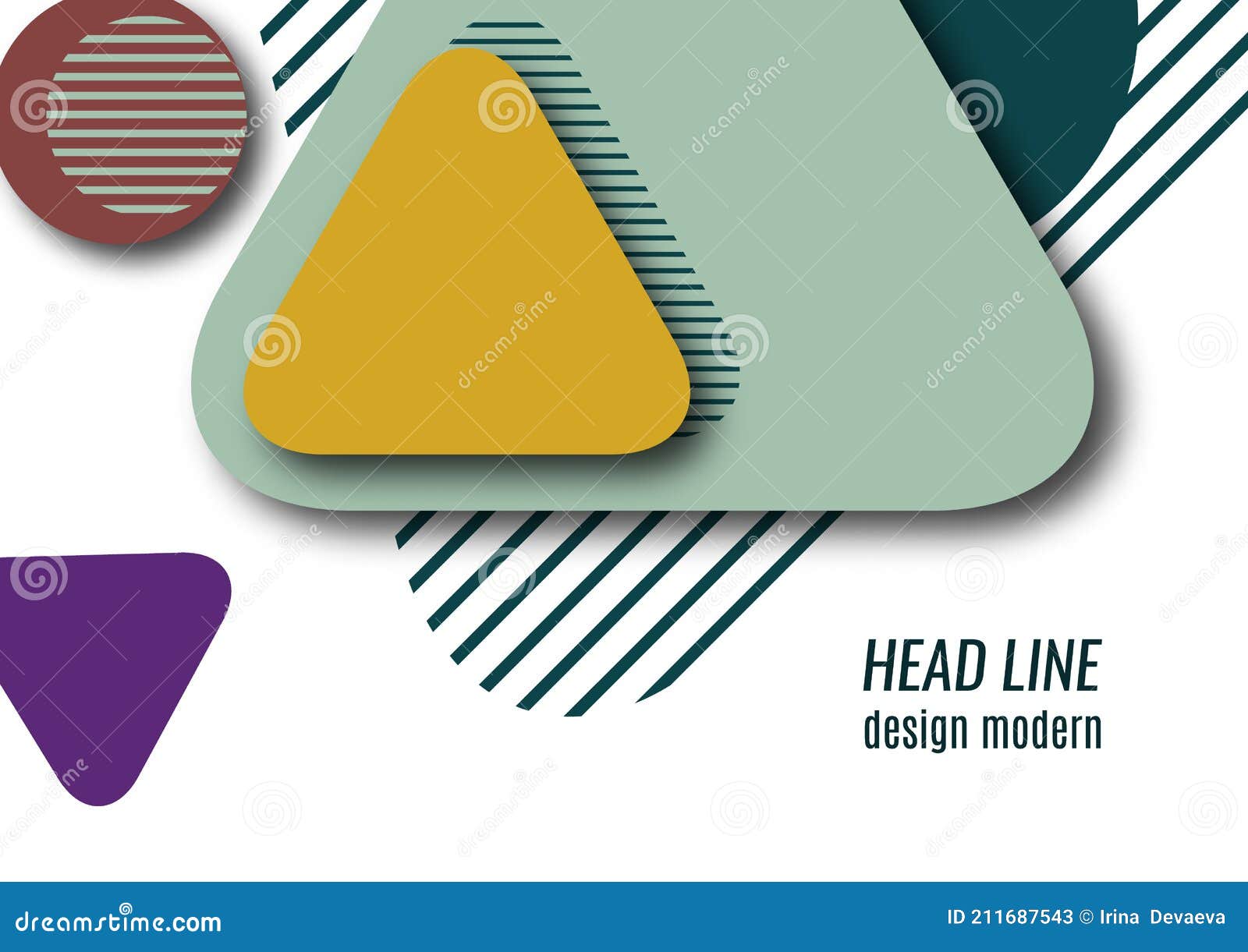 Logo with Speed Lines in the Shape of a Circle and a Triangle. Modern ...