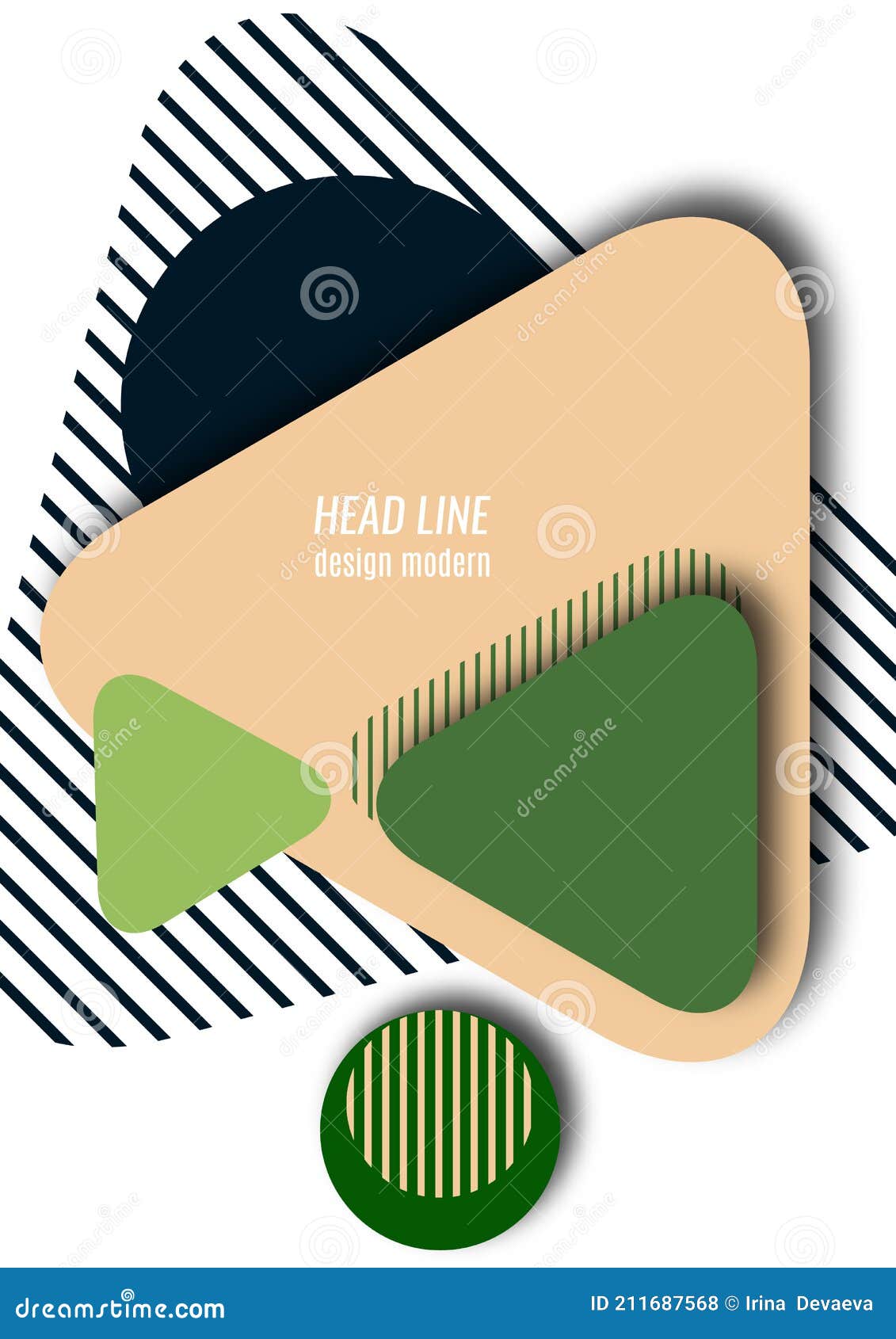 Logo with Speed Lines in the Shape of a Circle and a Triangle. Modern ...