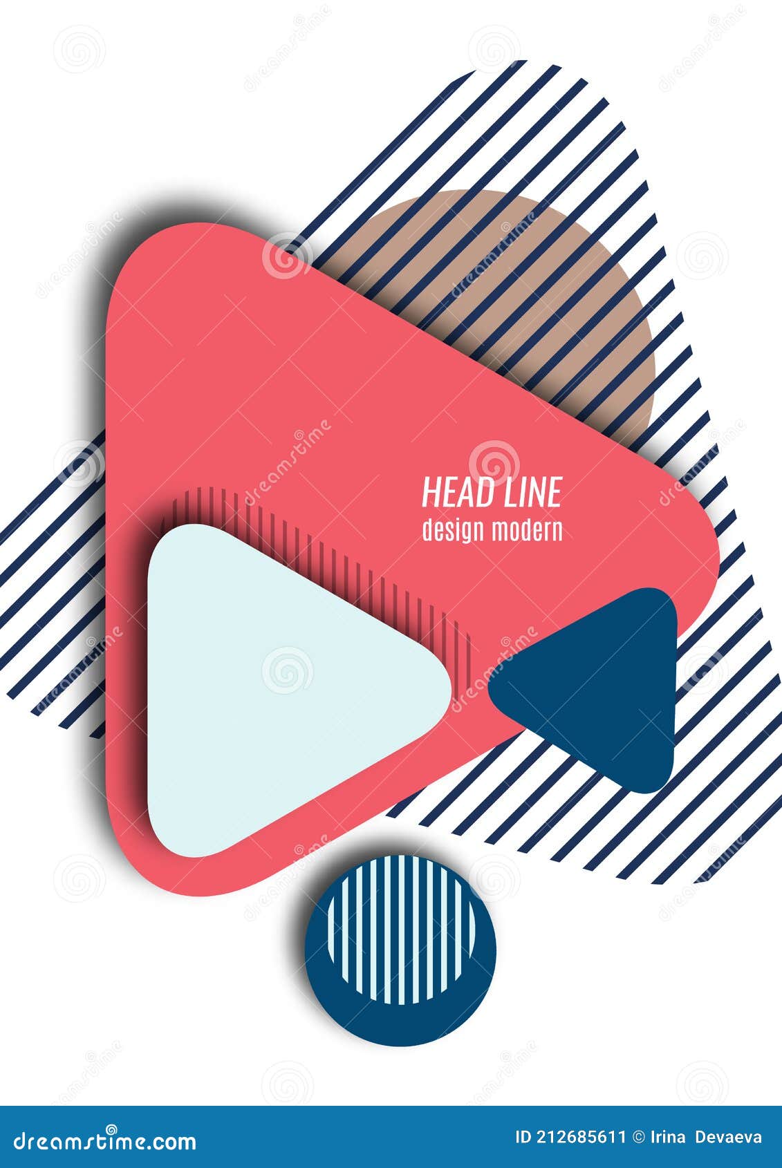 Logo with Speed Lines in the Shape of a Circle and a Triangle. Modern ...