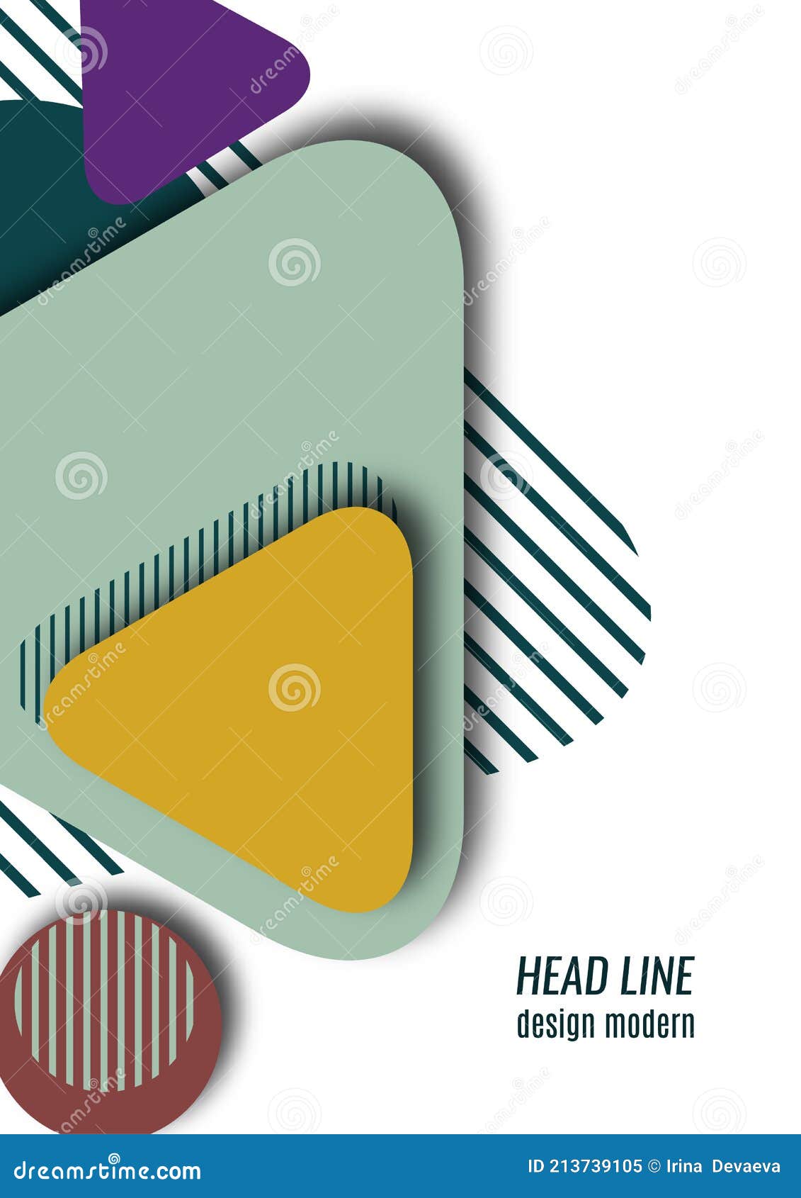 Logo with Speed Lines in the Shape of a Circle and a Triangle. Modern ...