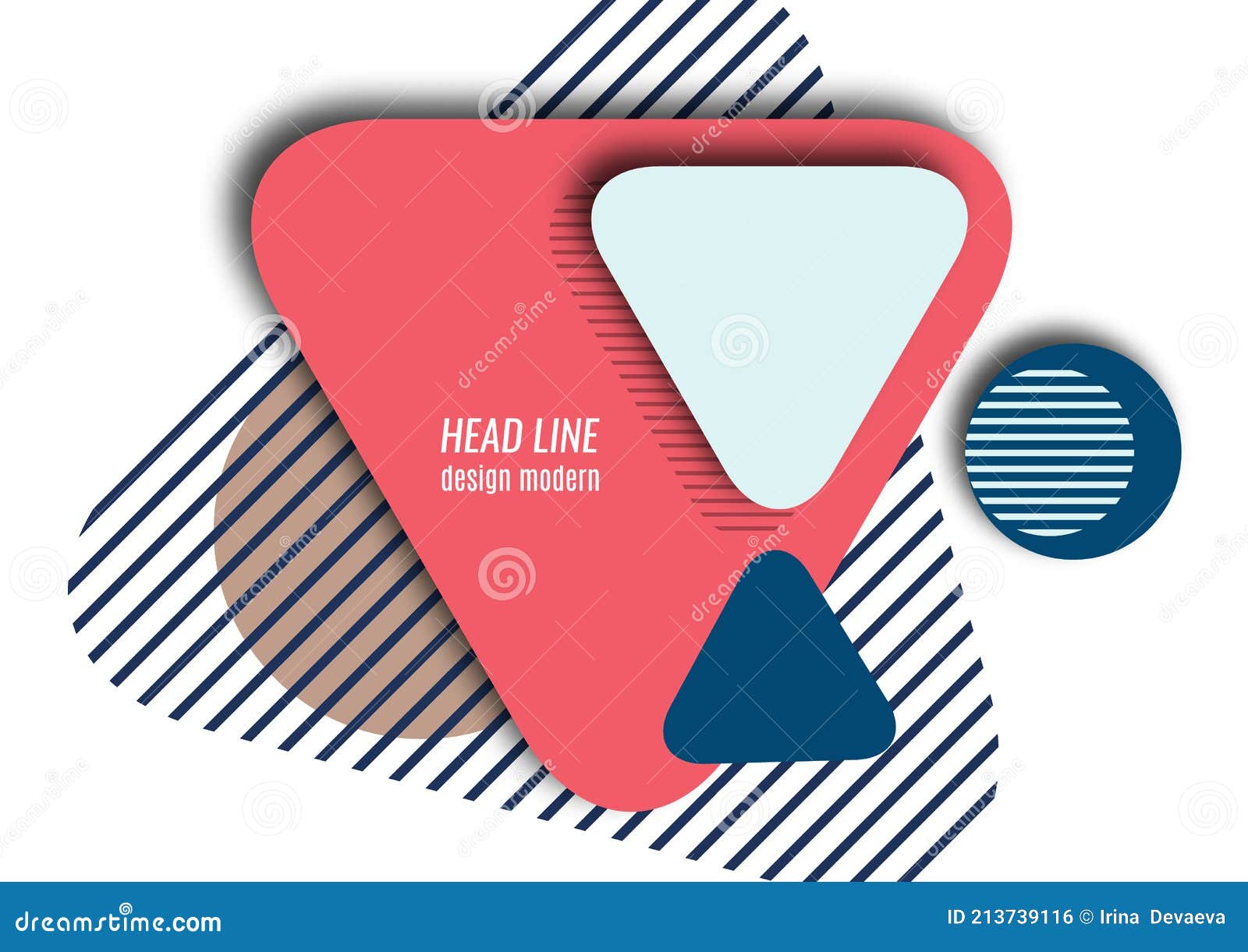 Logo with Speed Lines in the Shape of a Circle and a Triangle. Modern ...