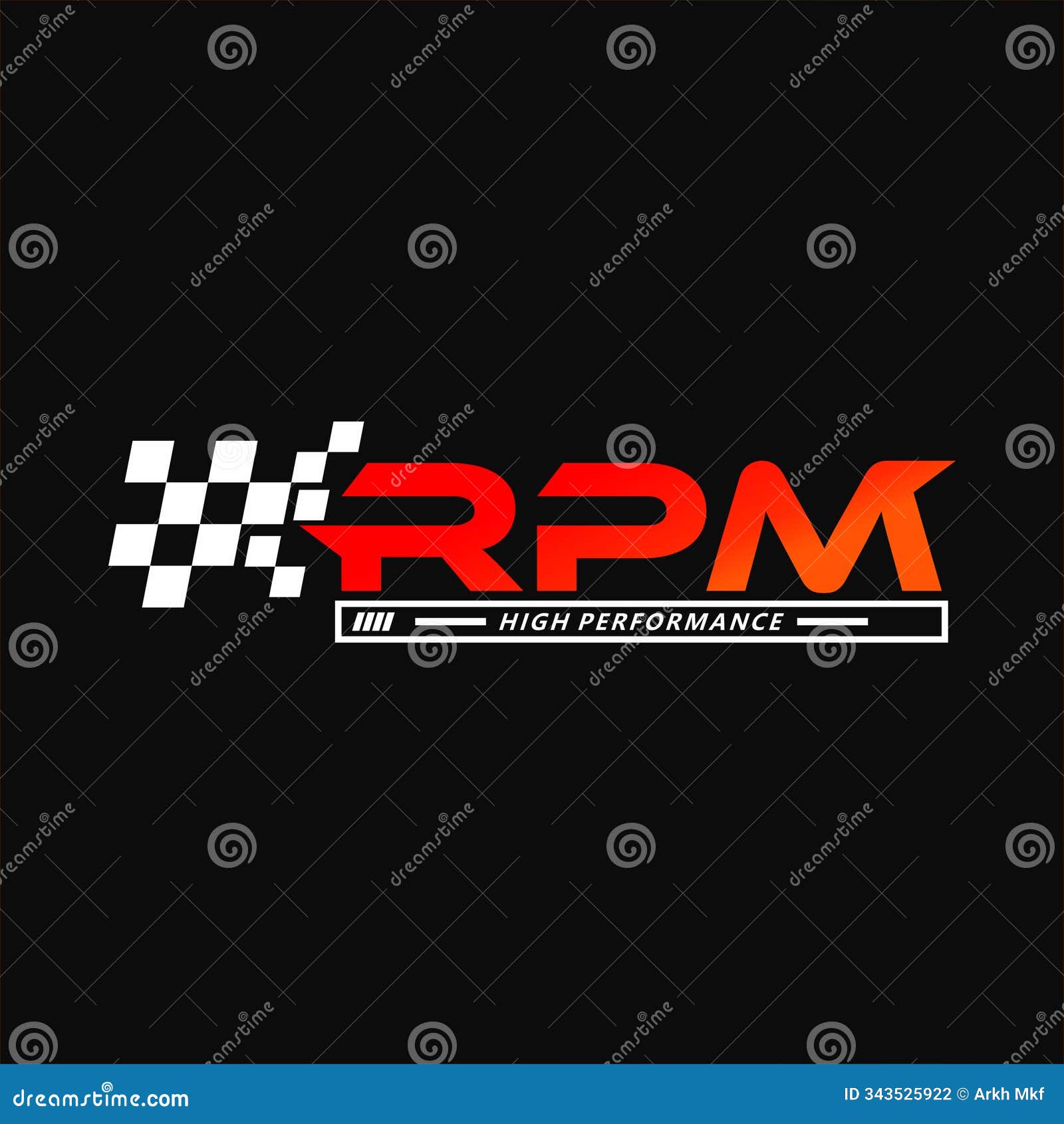 Logo Speed Rpm Design Vector for Automotive Stock Vector - Illustration ...