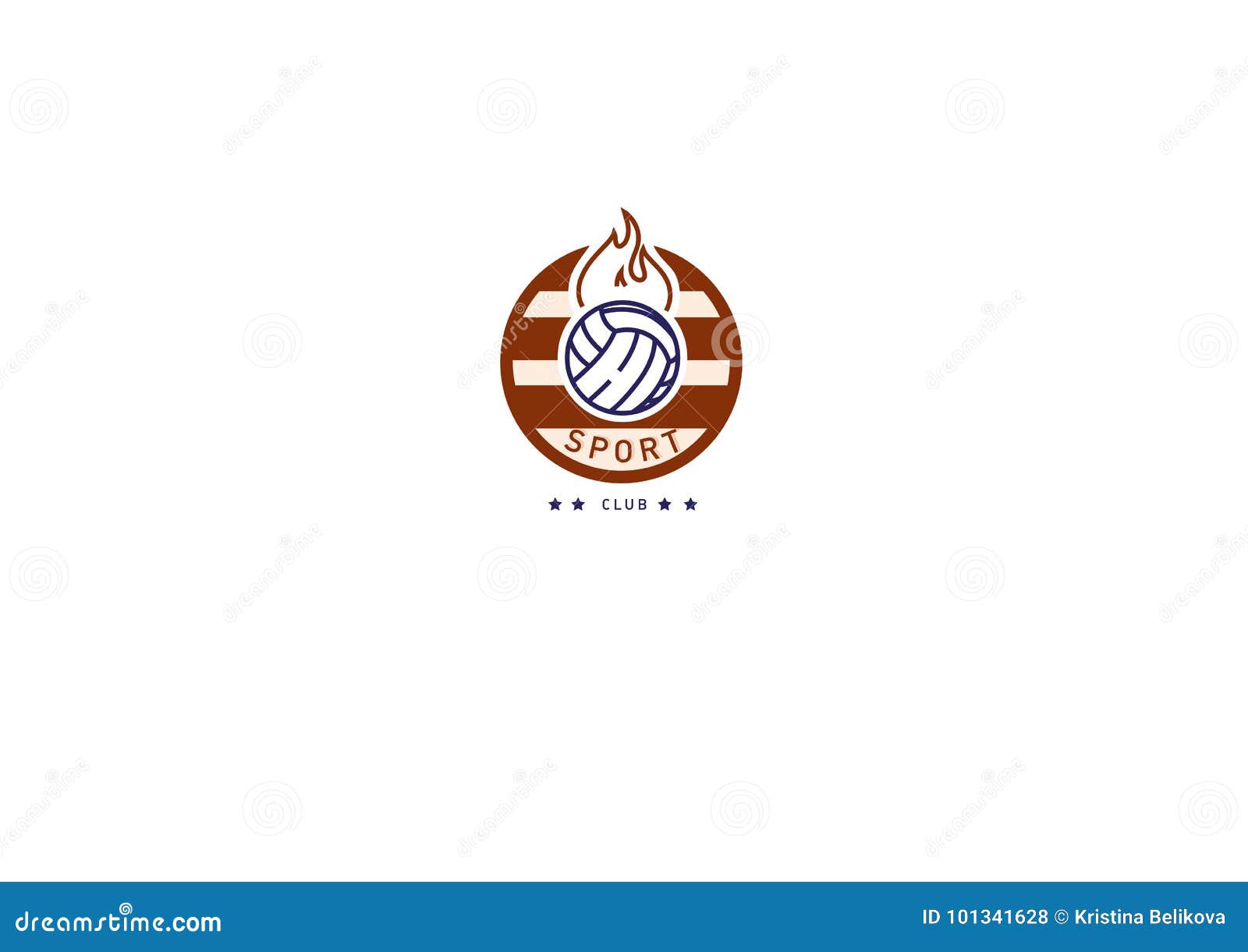 Logo on a Sports Theme, a Ball in a Frame Stock Vector - Illustration ...