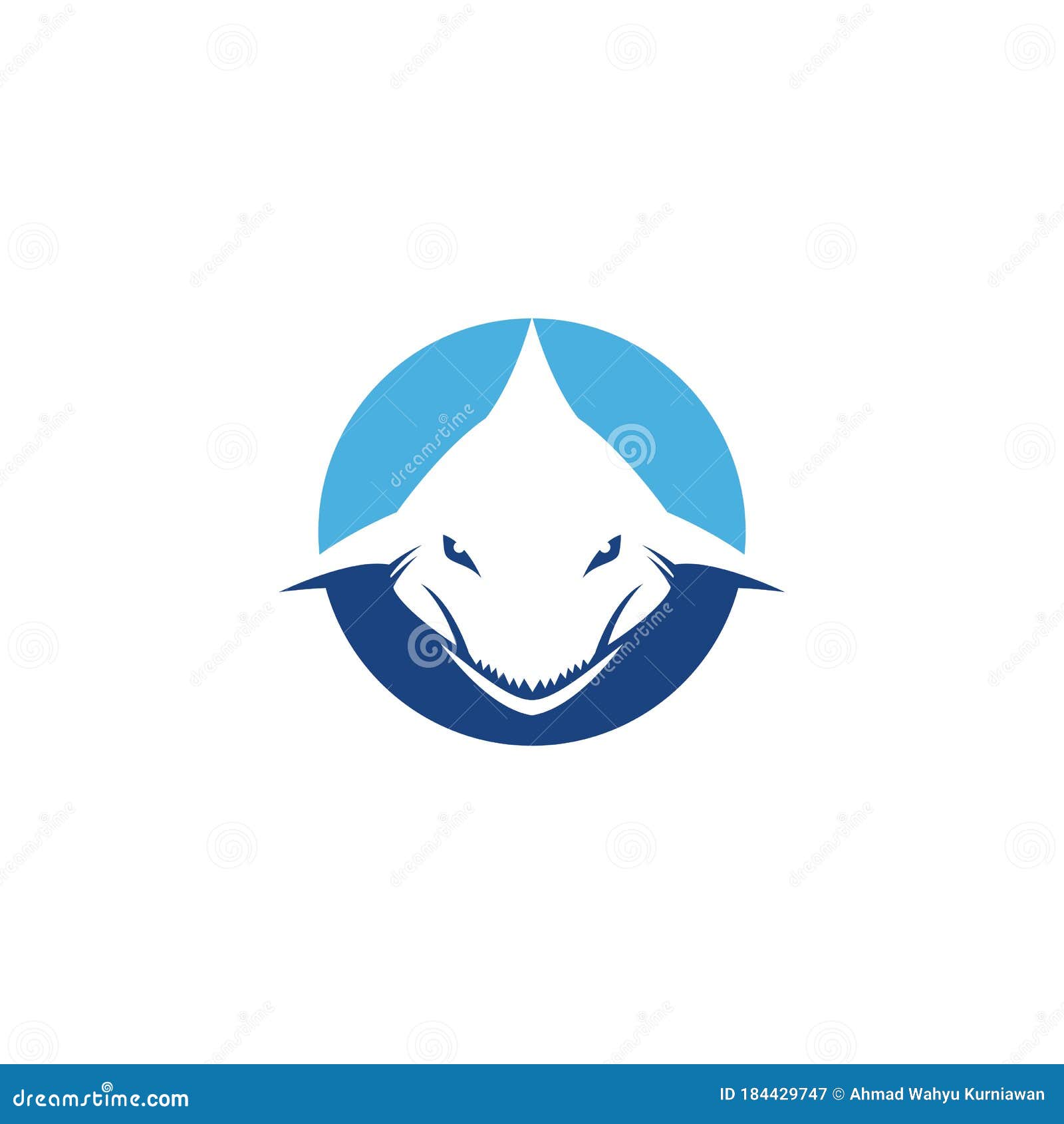 Logo squalo illustrazione vettoriale. Illustrazione di icona - 184429747