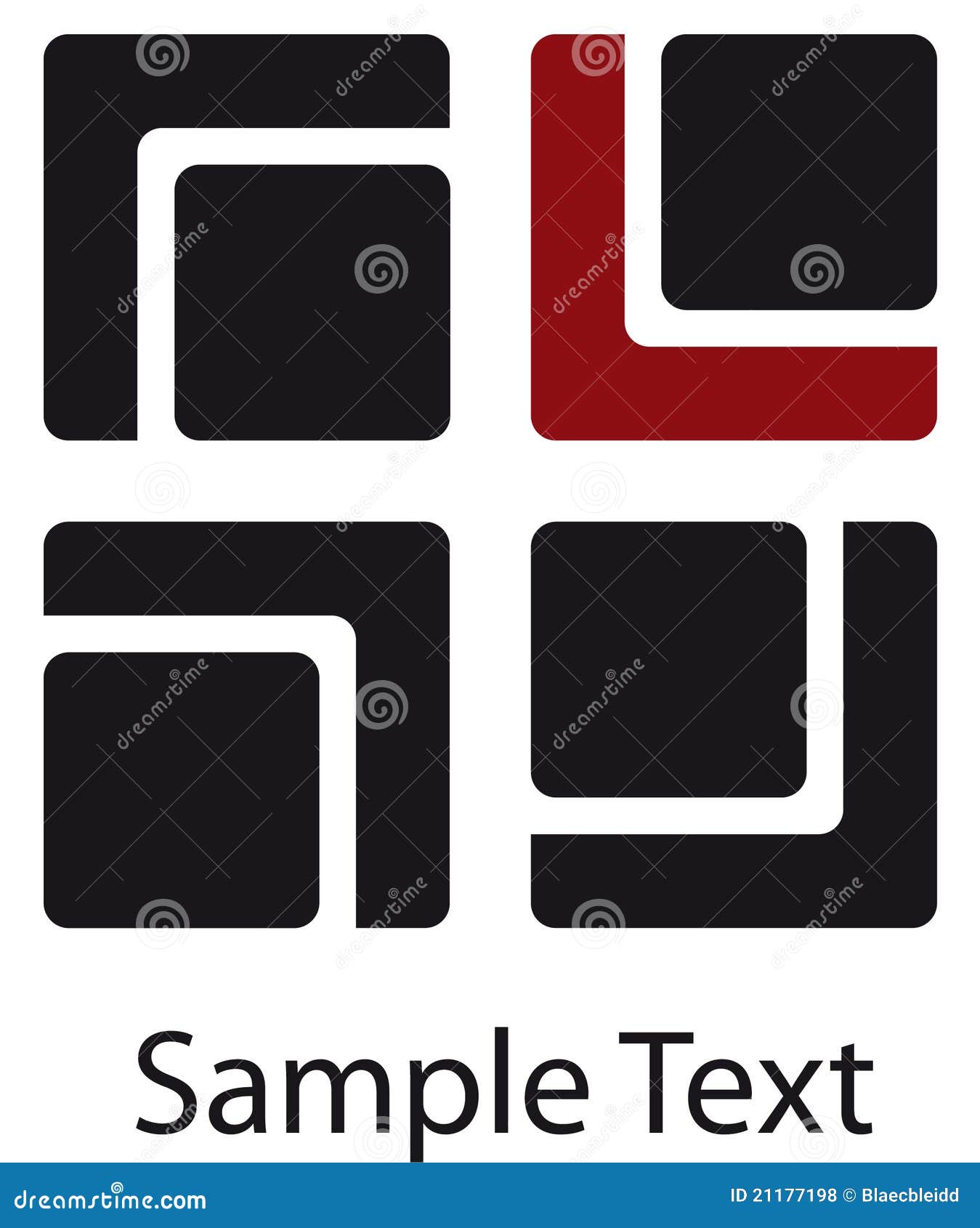 Logo squares stock vector. Illustration of squares, angles - 21177198