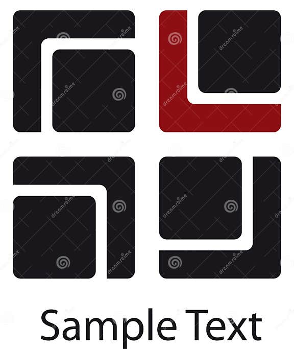 Logo squares stock vector. Illustration of squares, angles - 21177198