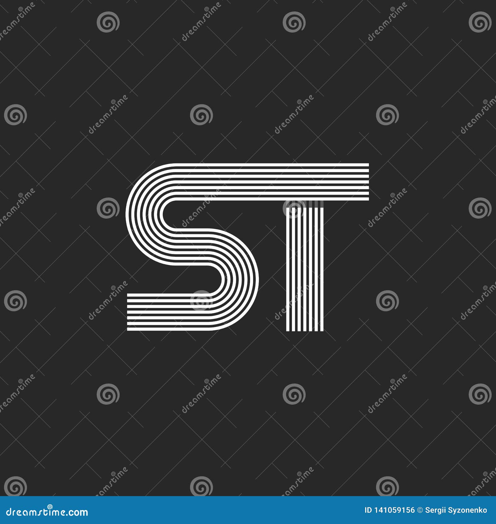 Logo ST Letters Combination, Hipster Monogram S Group T Initials Symbol ... Logo ST Letters Combination, Hipster Monogram S Group T Initials Symbol ...