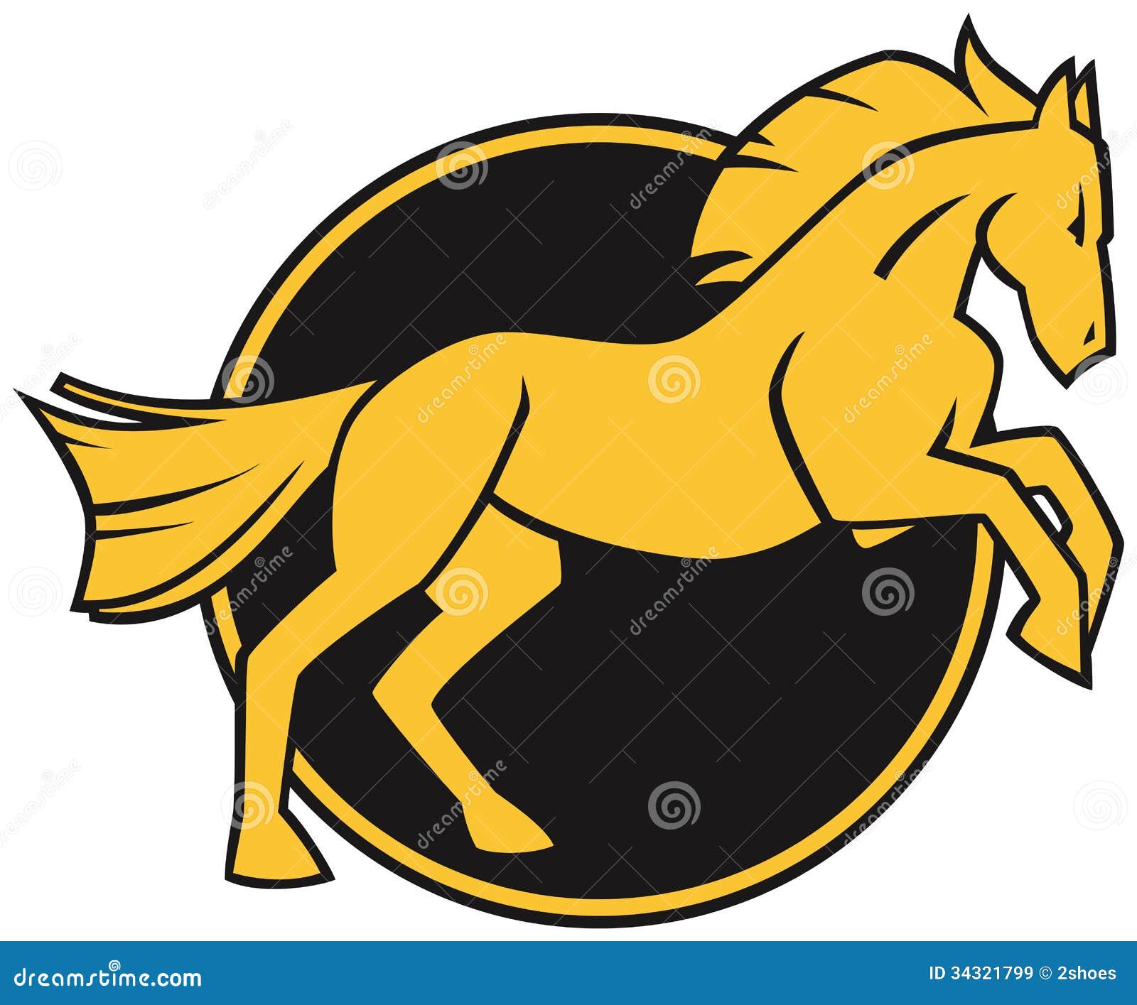 Logo Stilizzato Del Cavallo Illustrazione Vettoriale - Illustrazione di ...