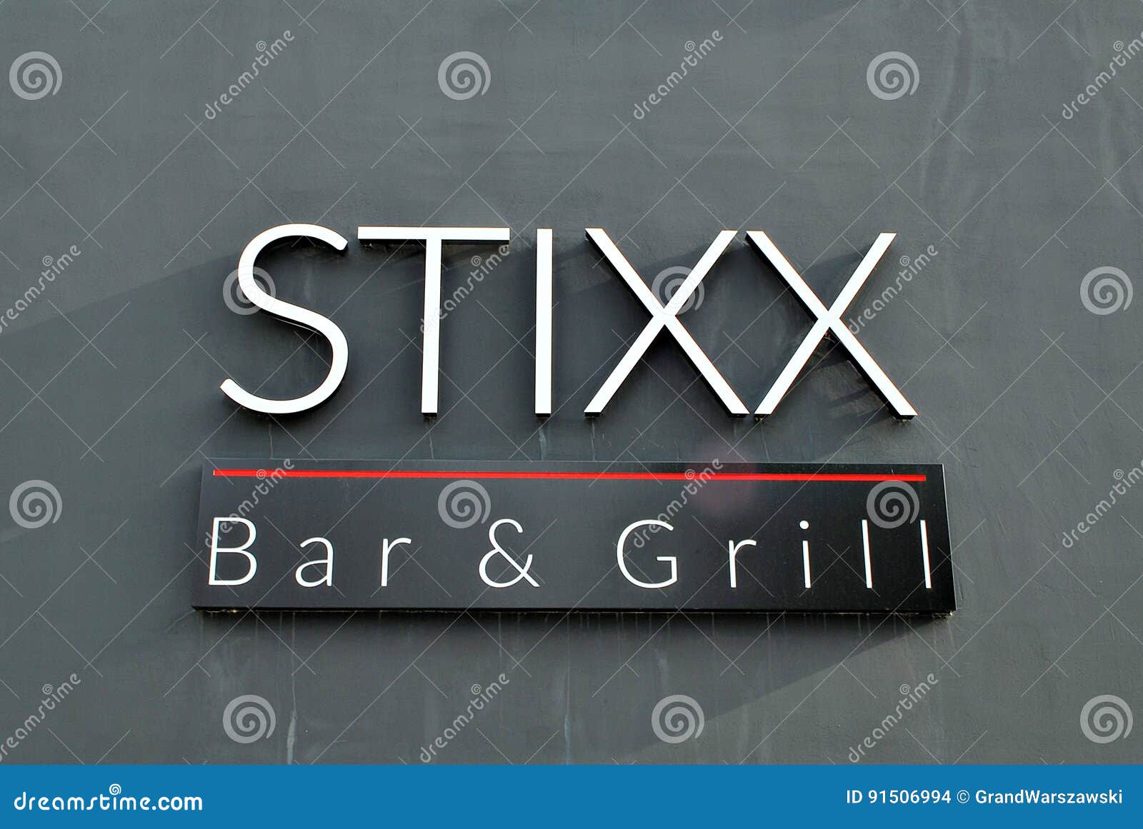 Logo Stixx Bar y parrilla imagen de archivo editorial. Imagen de ciudad ...