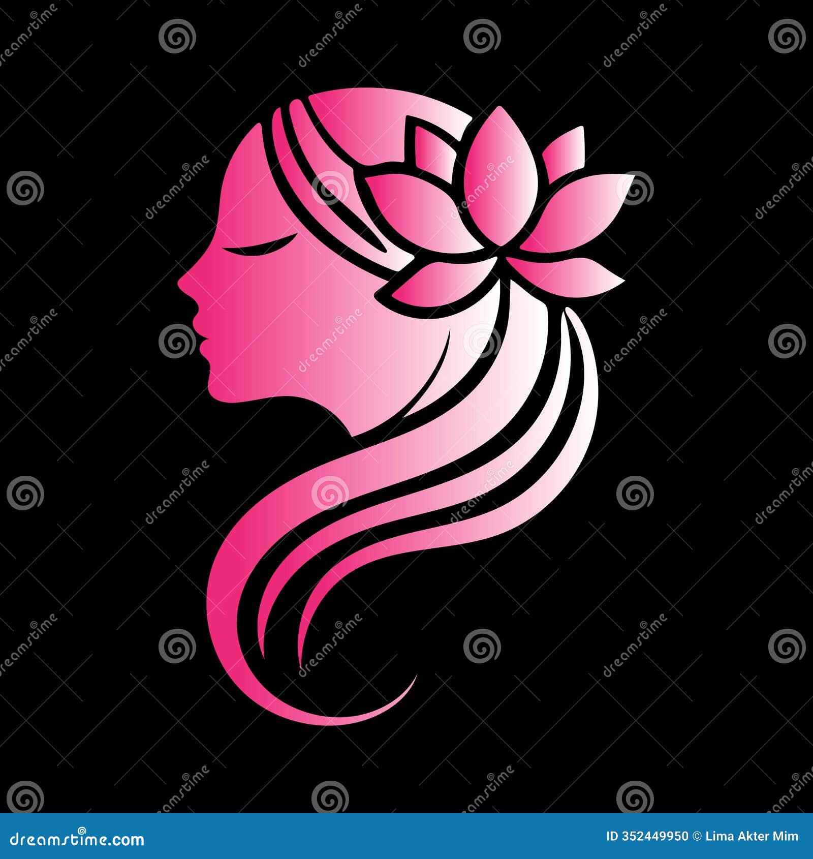 Logo Stylish Design for Beauty Parlor on White Background Stock ...