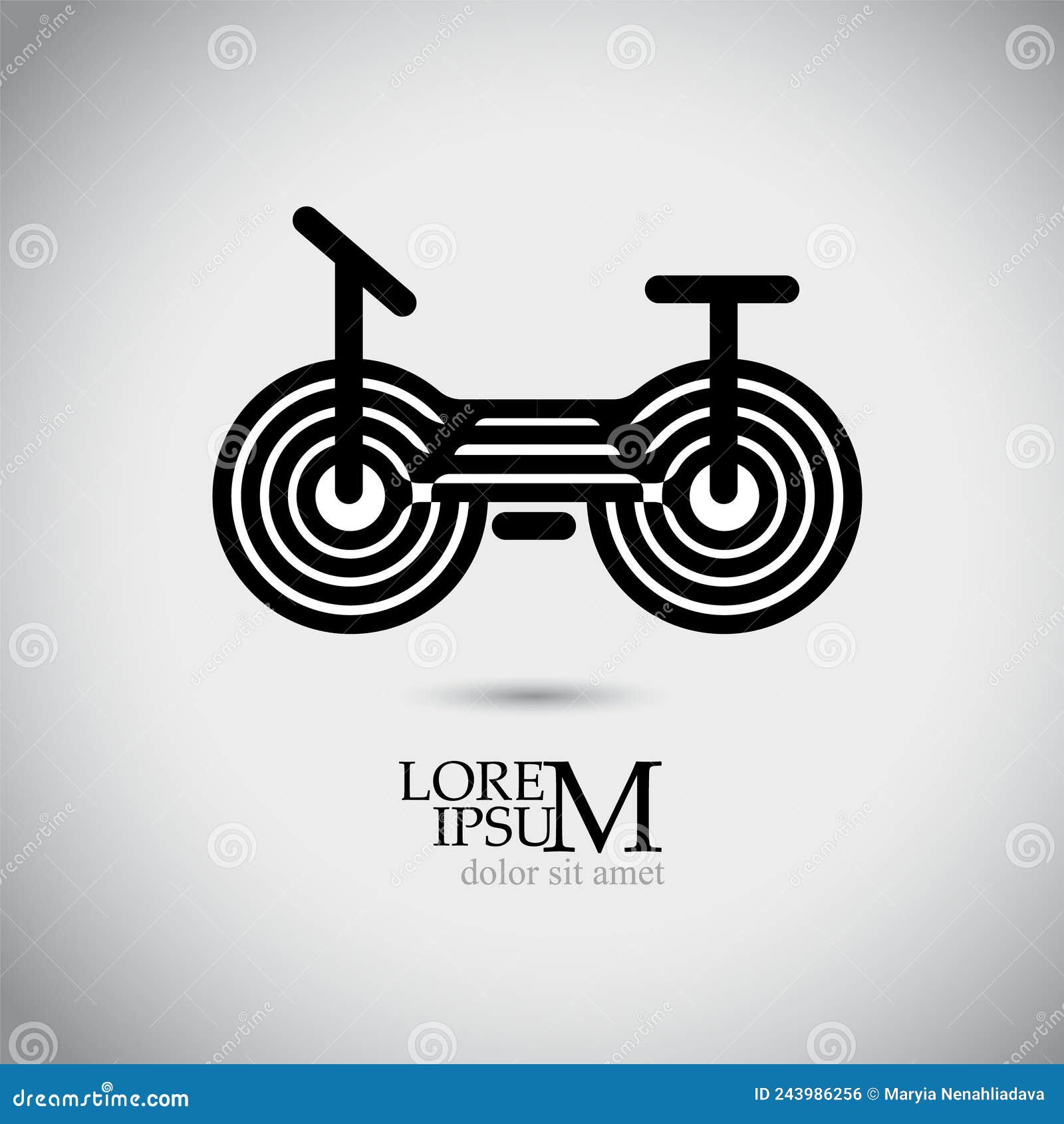 Logo Stylized Bike. Vector Illustration Stock Vector - Illustration of ...