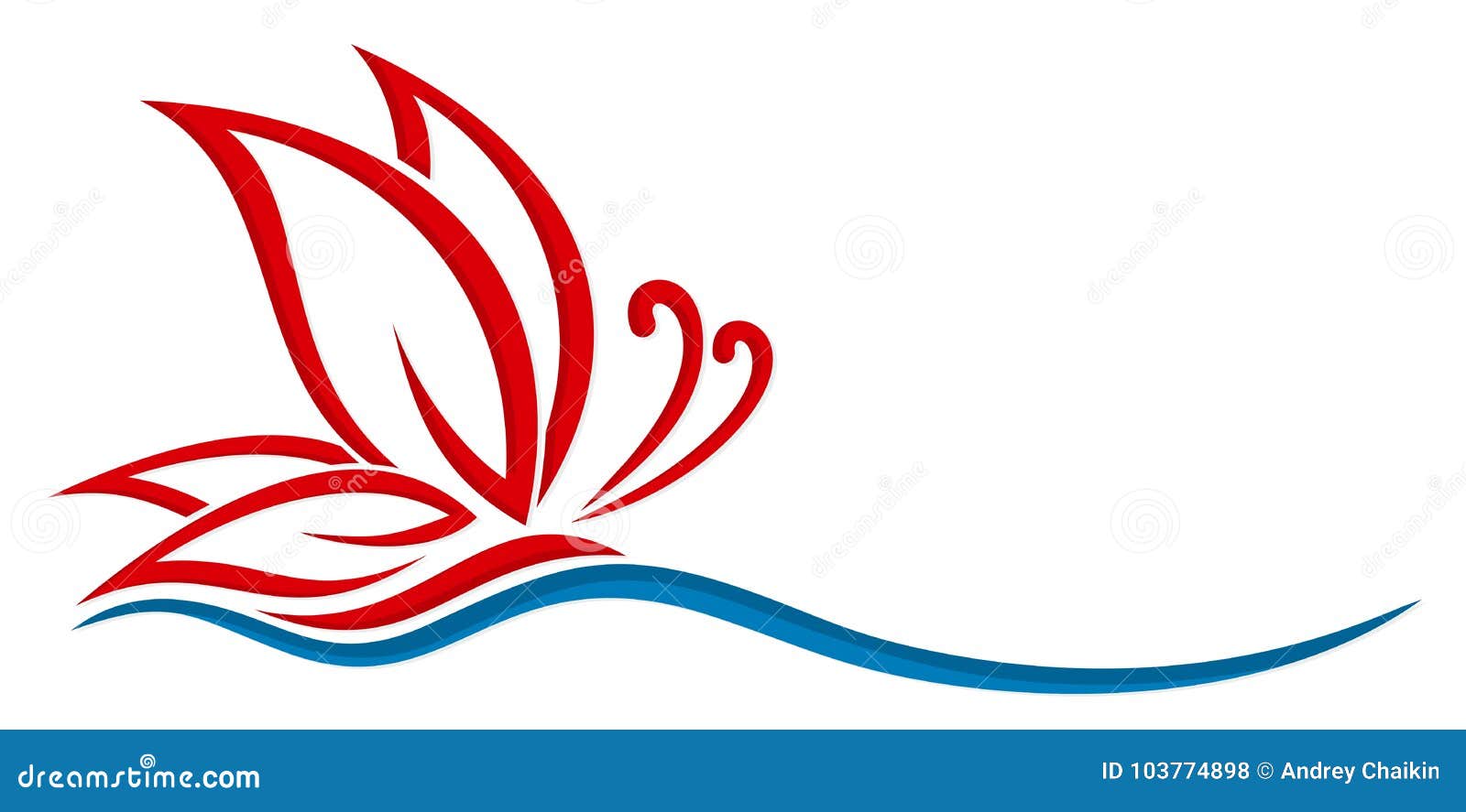 Logo stylized butterfly. stock vector. Illustration of insect - 103774898