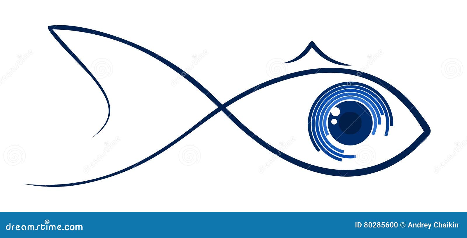 Logo stylized fish. stock vector. Illustration of fish - 80285600