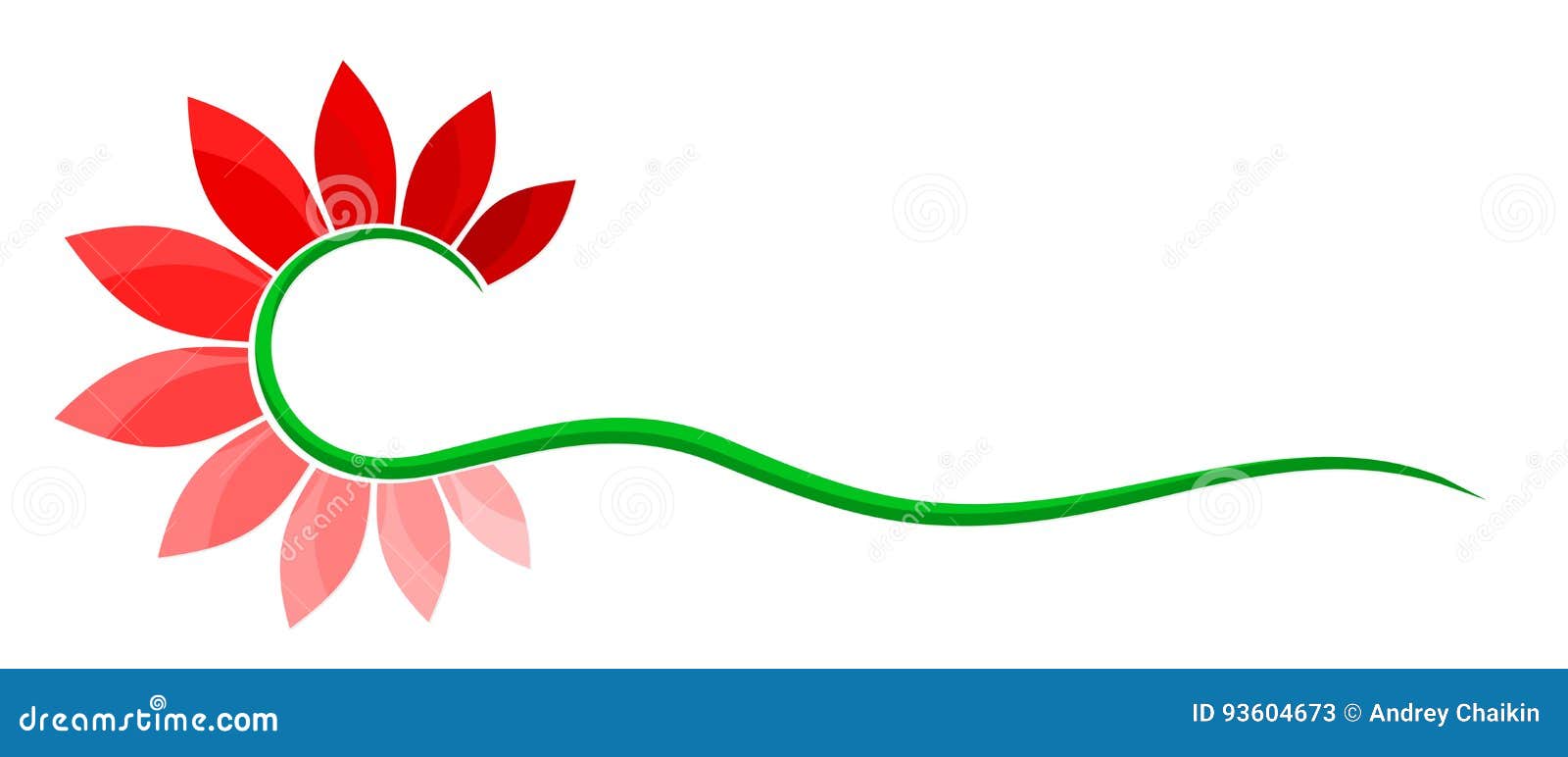 Logo of stylized flower. stock vector. Illustration of symbol - 93604673
