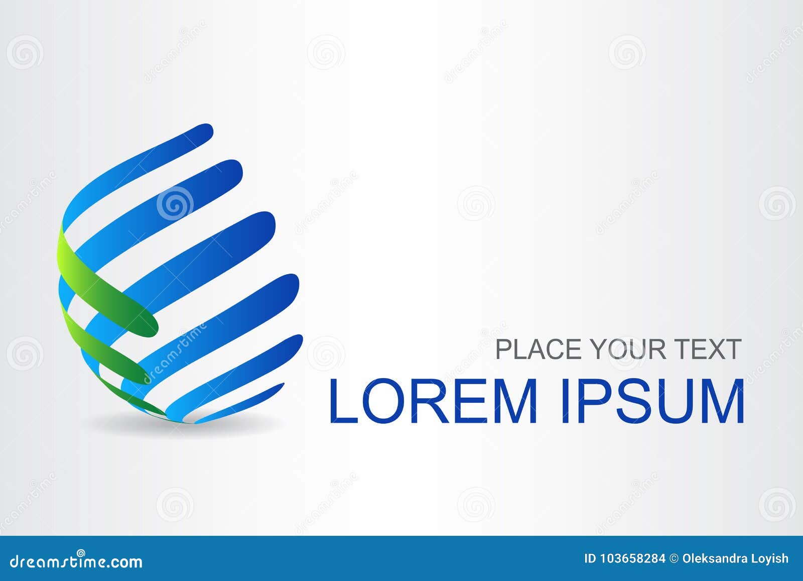 Logo Stylized Spherical Surface with Abstract Shapes Stock Vector ...