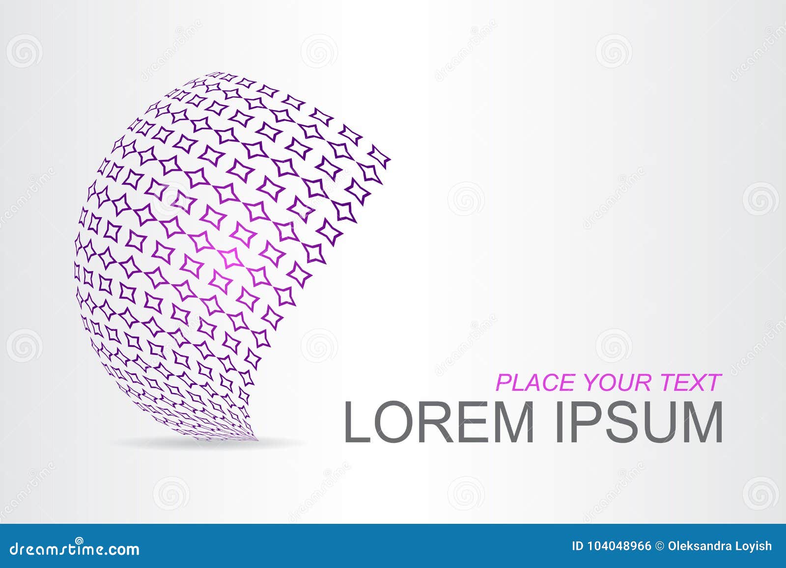 Logo Stylized Spherical Surface with Abstract Shapes Stock Vector ...