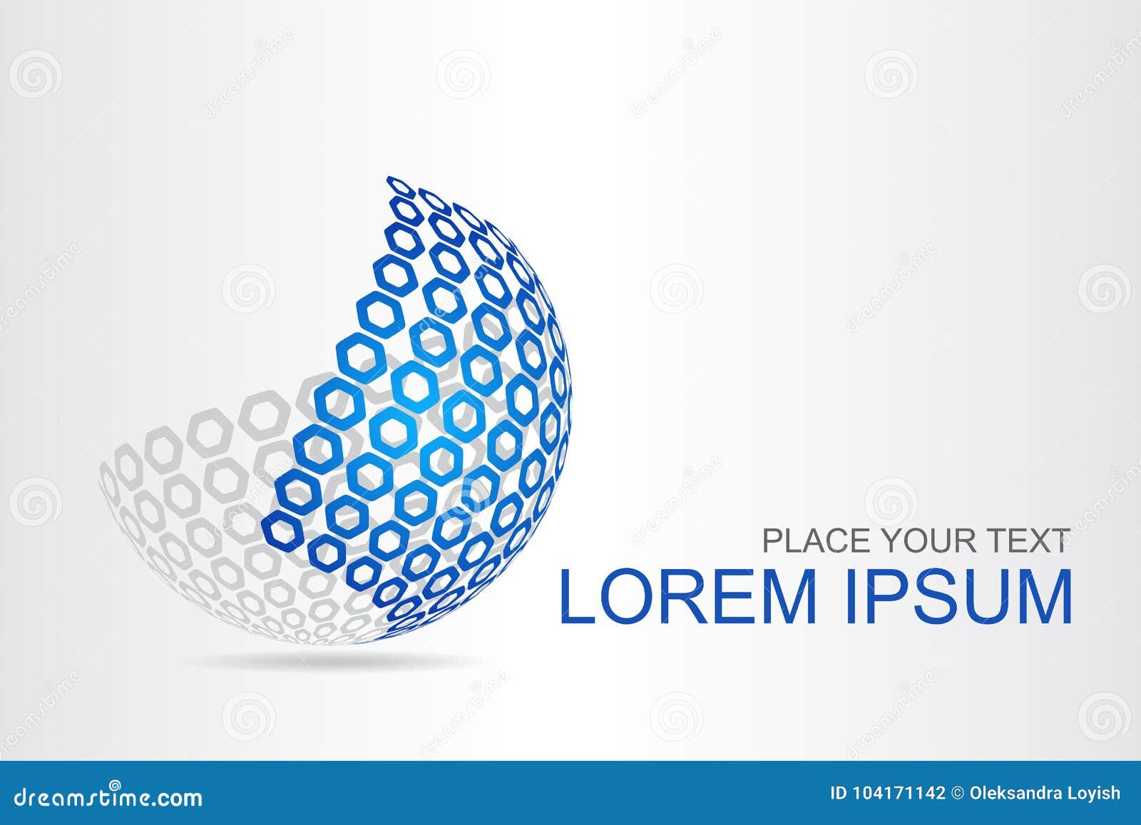 Logo Stylized Spherical Surface with Abstract Shapes Stock Vector ...