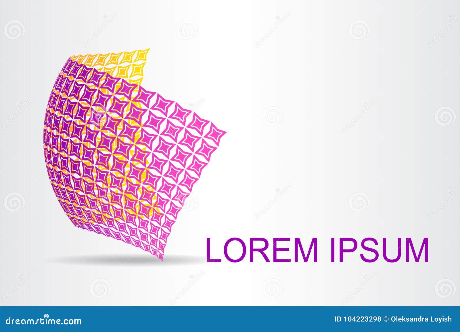 Logo Stylized Spherical Surface with Abstract Shapes Stock Vector ...