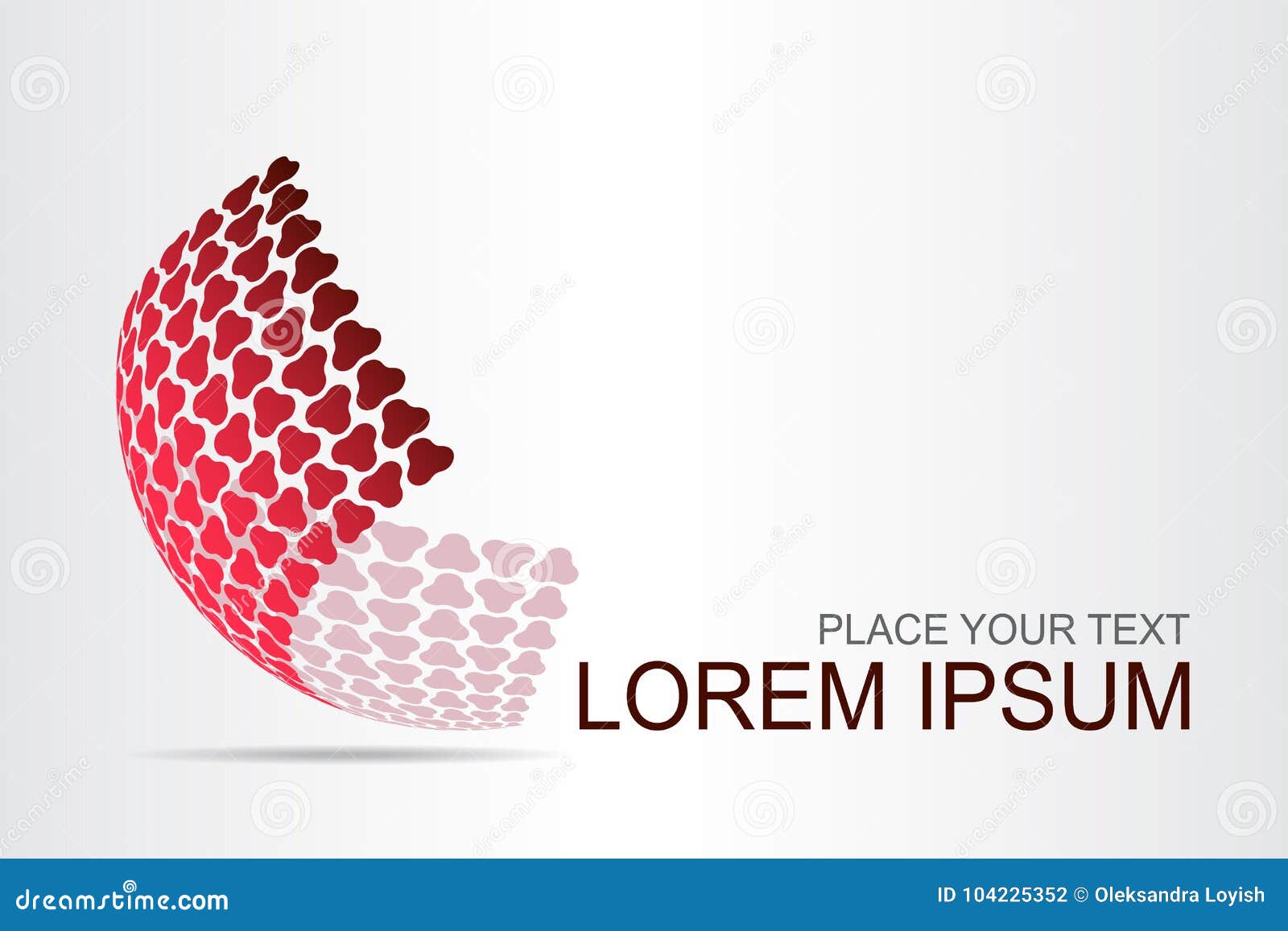 Logo Stylized Spherical Surface with Abstract Shapes Stock Vector ...