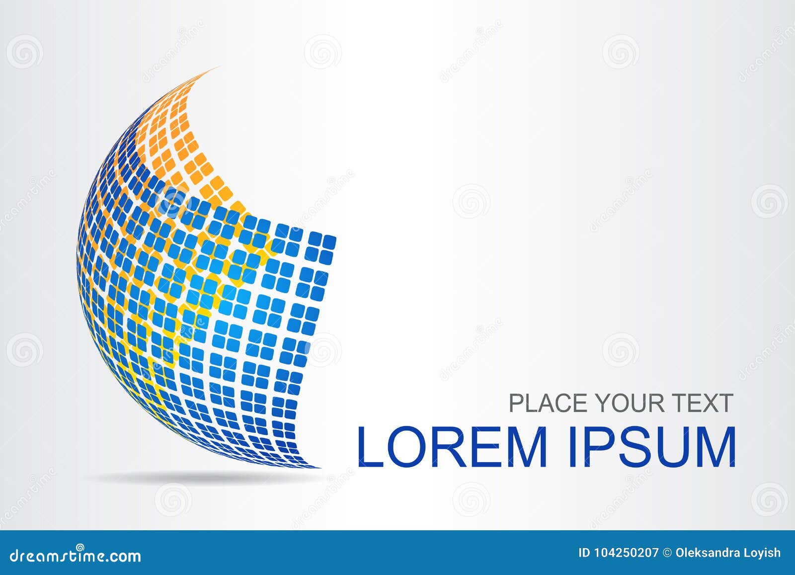 Logo Stylized Spherical Surface with Abstract Shapes Stock Vector ...