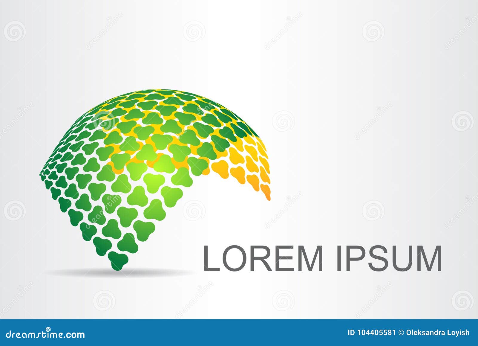 Logo Stylized Spherical Surface with Abstract Shapes Stock Vector ...