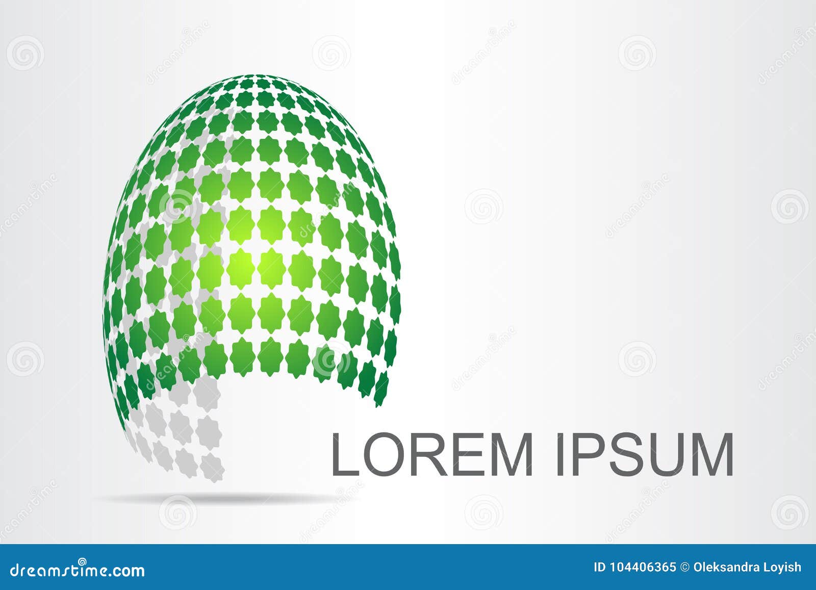 Logo Stylized Spherical Surface with Abstract Shapes Stock Vector ...