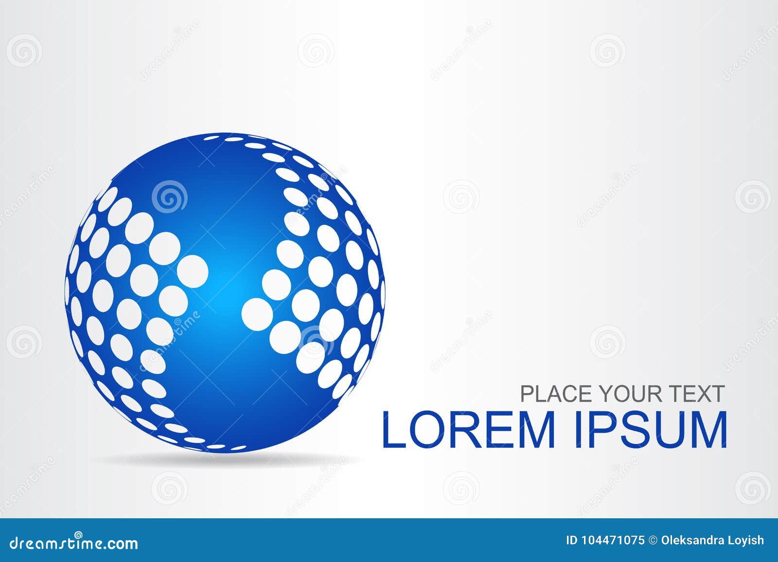 Logo Stylized Spherical Surface with Abstract Shapes Stock Vector ...