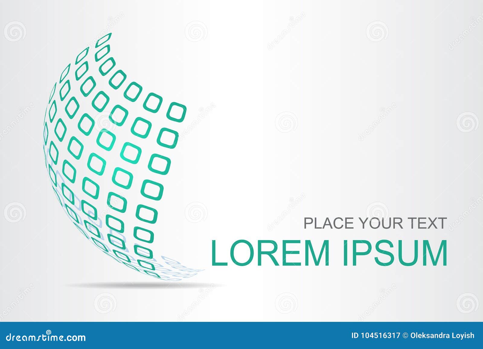 Logo Stylized Spherical Surface with Abstract Shapes Stock Vector ...