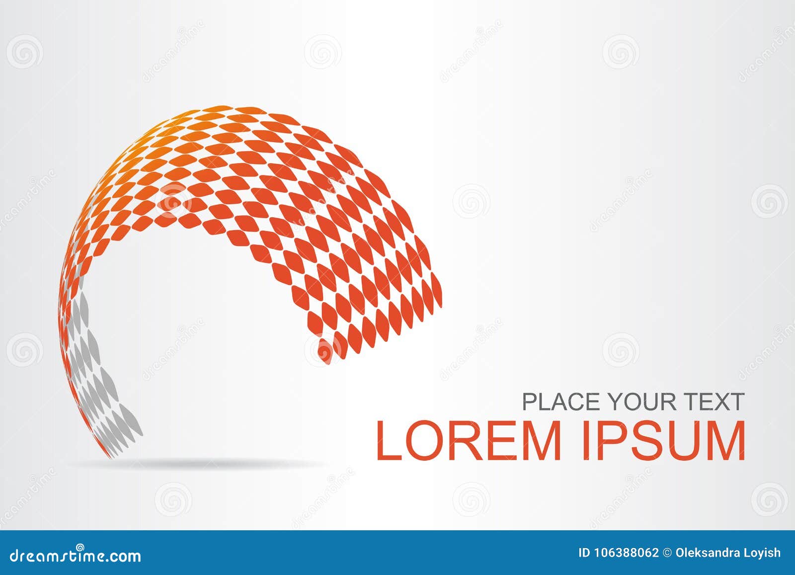 Logo Stylized Spherical Surface with Abstract Shapes Stock Vector ...