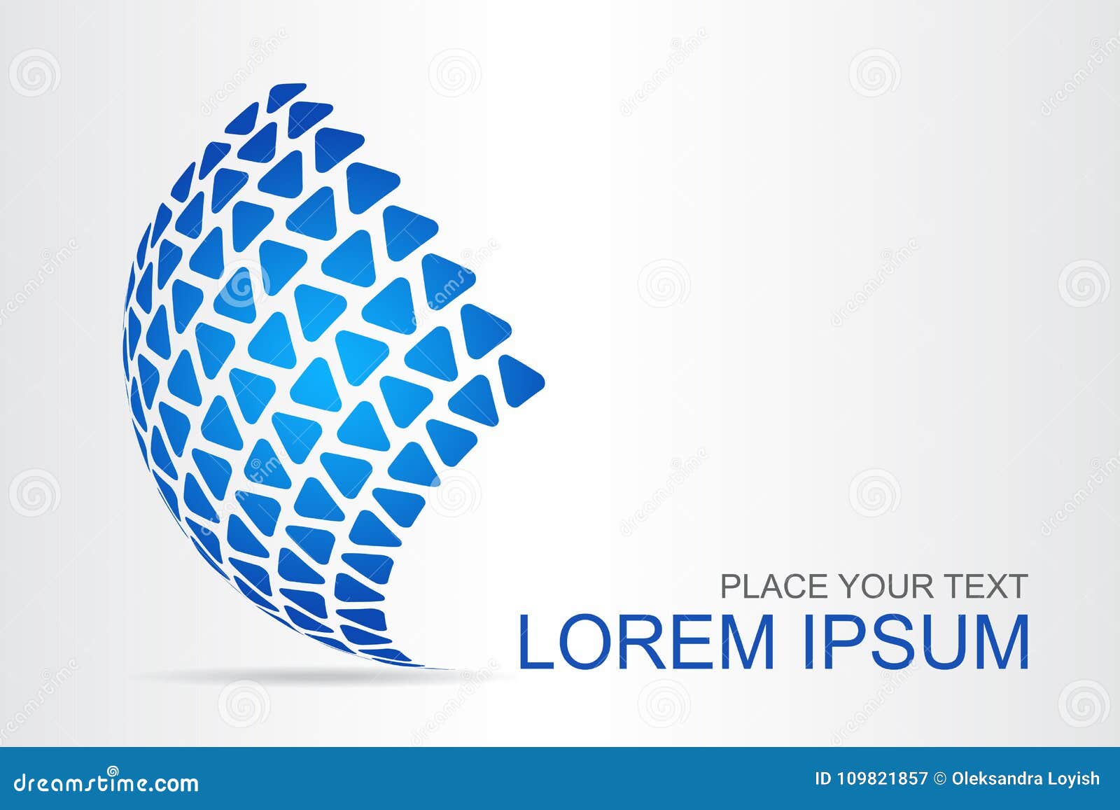 Logo Stylized Spherical Surface with Abstract Shapes Stock Vector ...