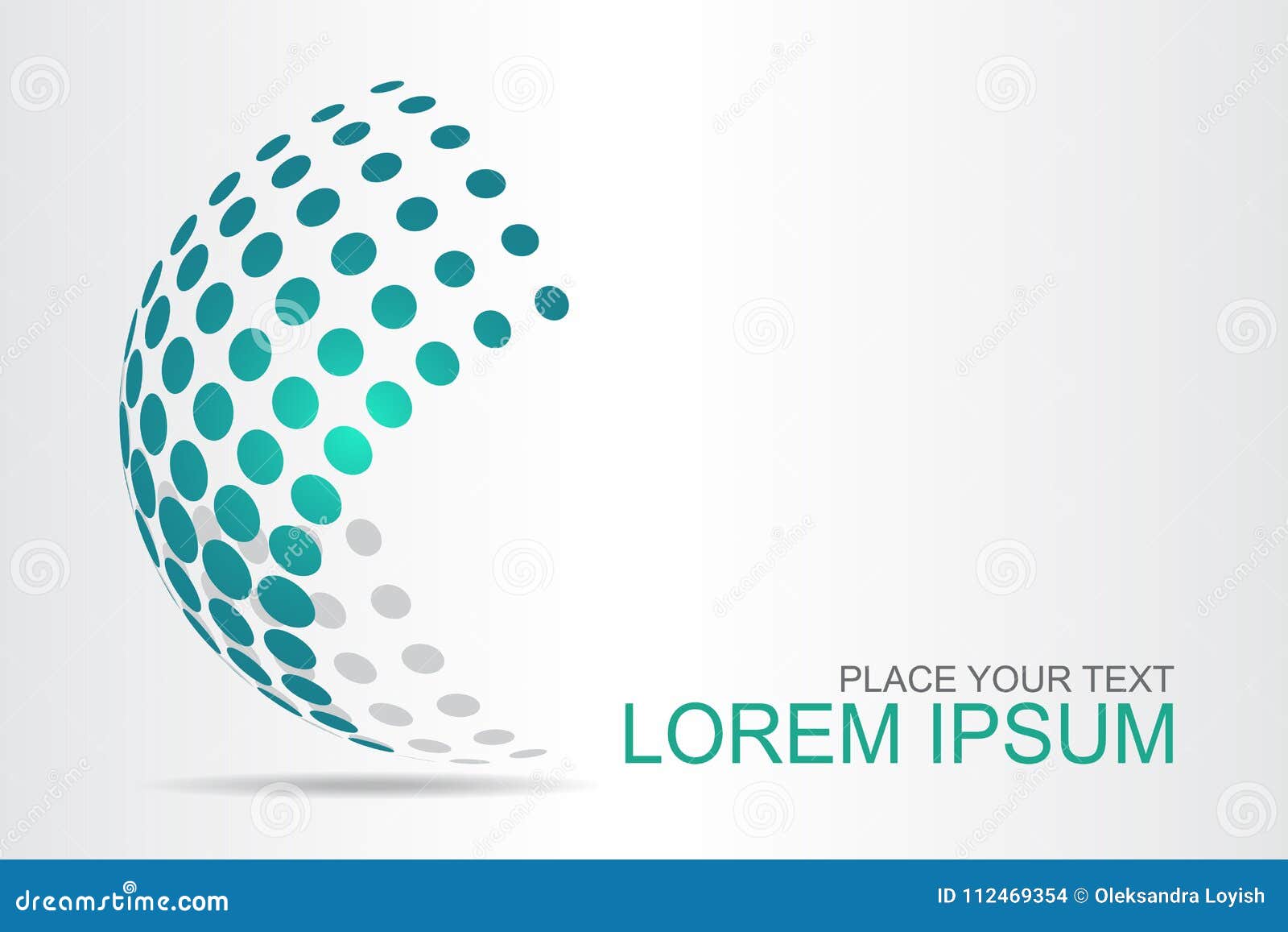Logo Stylized Spherical Surface with Abstract Shapes Stock Vector ...