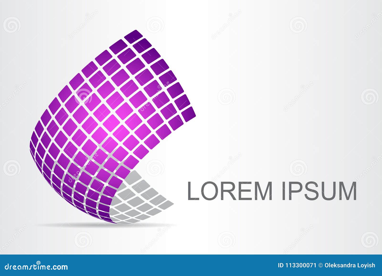 Logo Stylized Spherical Surface with Abstract Shapes Stock Vector ...