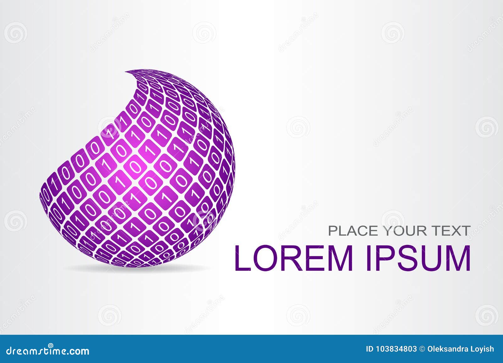 Logo Stylized Spherical Surface with Abstract Shapes Stock Vector ...