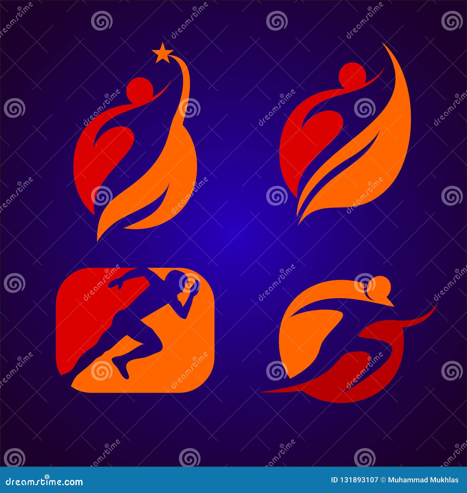 Logo successful person stock vector. Illustration of logo - 131893107