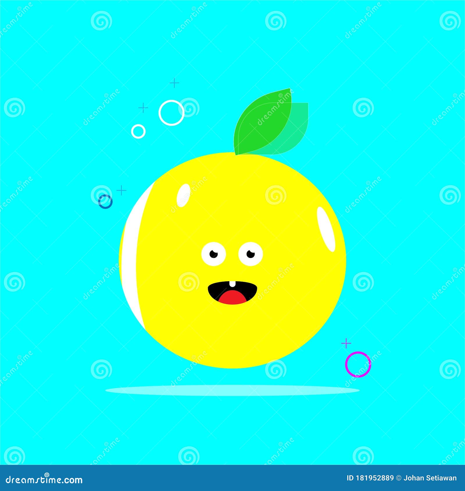 Orange cute logo stock vector. Illustration of orange - 181952889