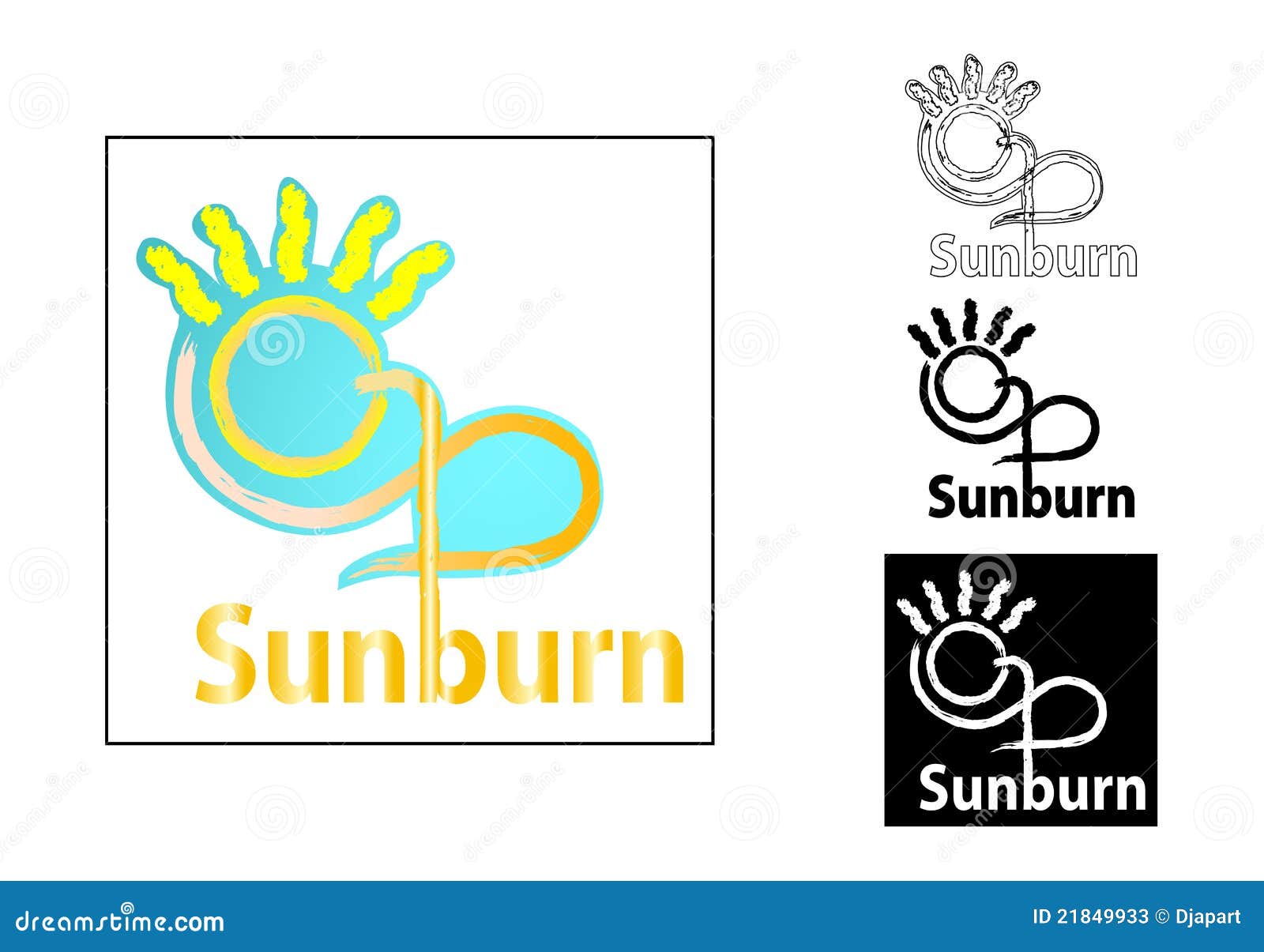 Logo Sun Burn stock vector. Illustration of clean, bubble - 21849933
