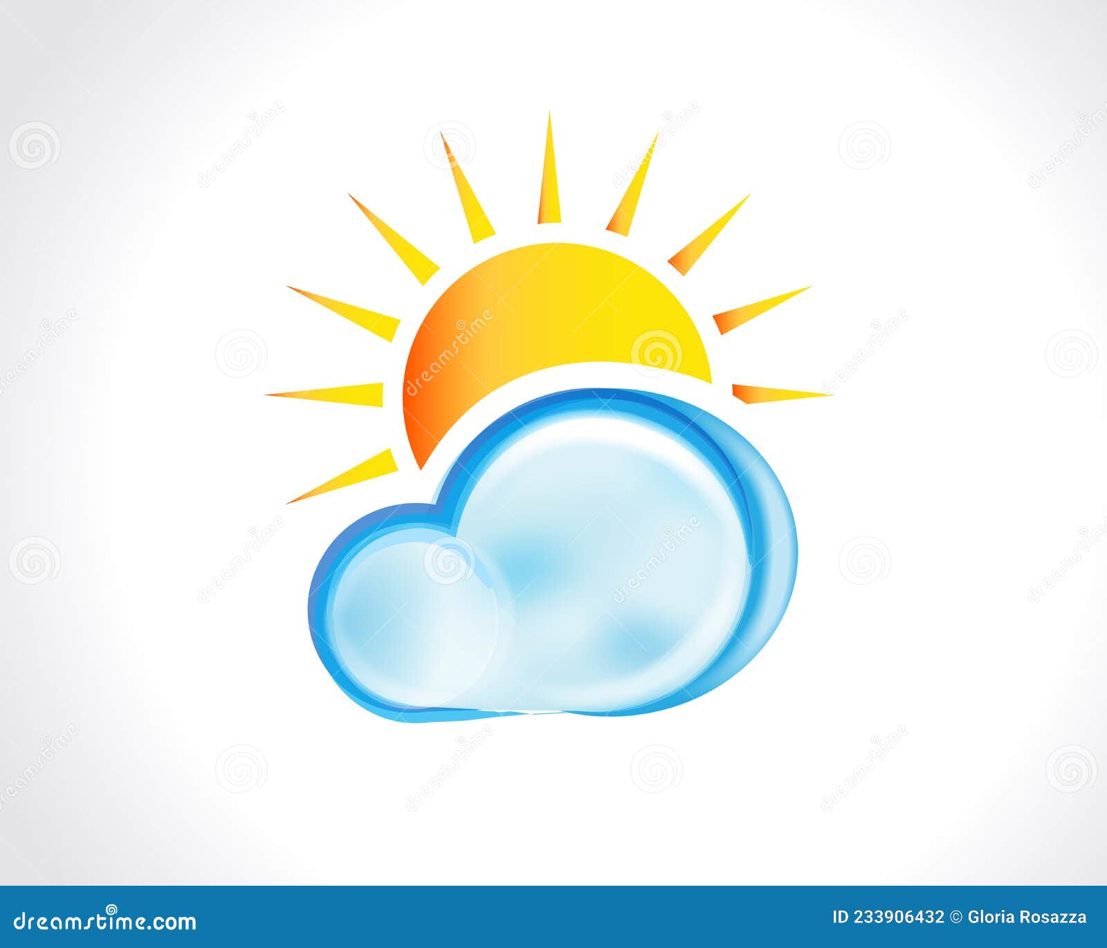 Logo Sun and Cloud Vector Image Stock Vector - Illustration of icons ...
