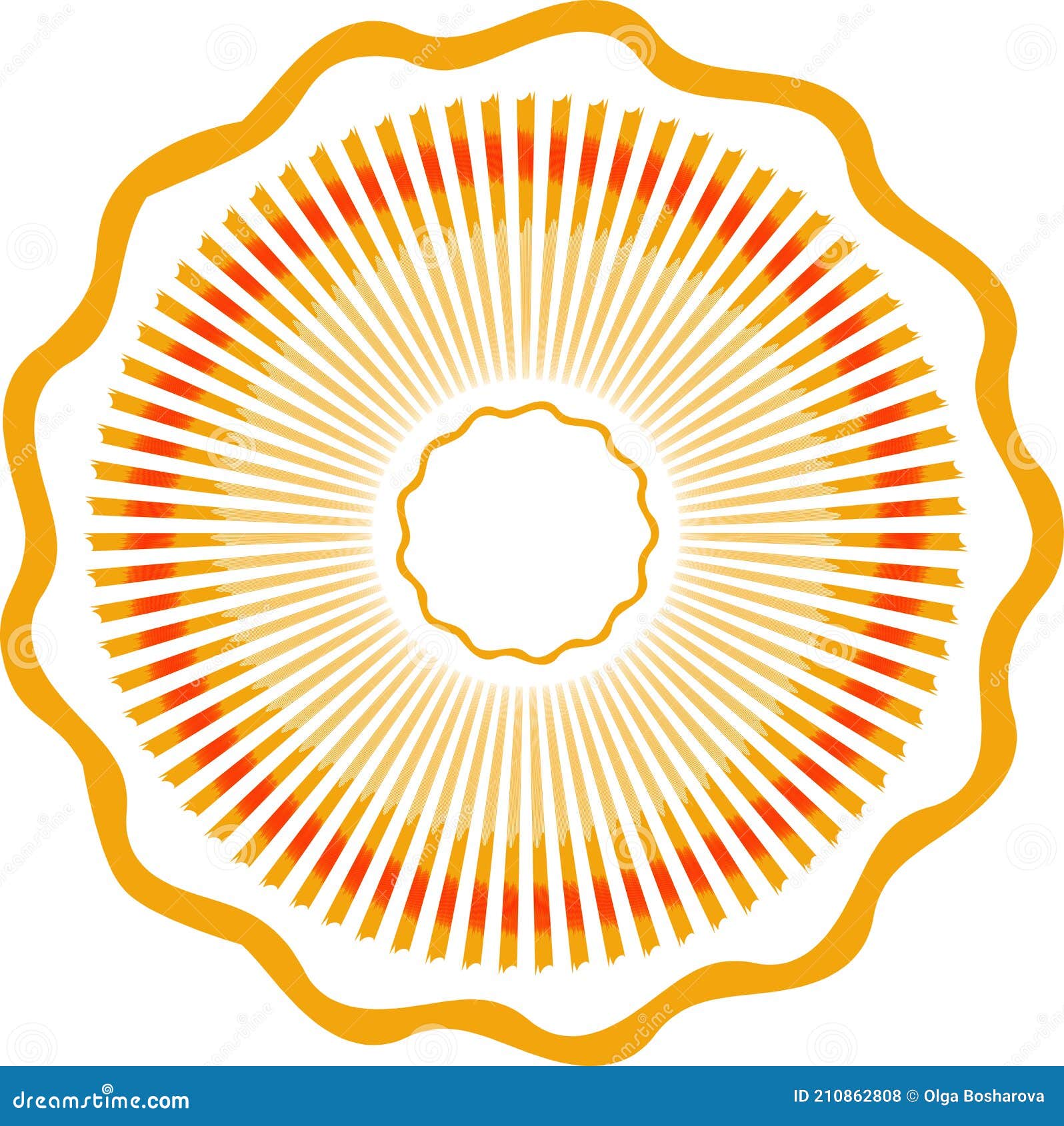 The Logo of the Sun with Long Rays Stock Vector - Illustration of ...