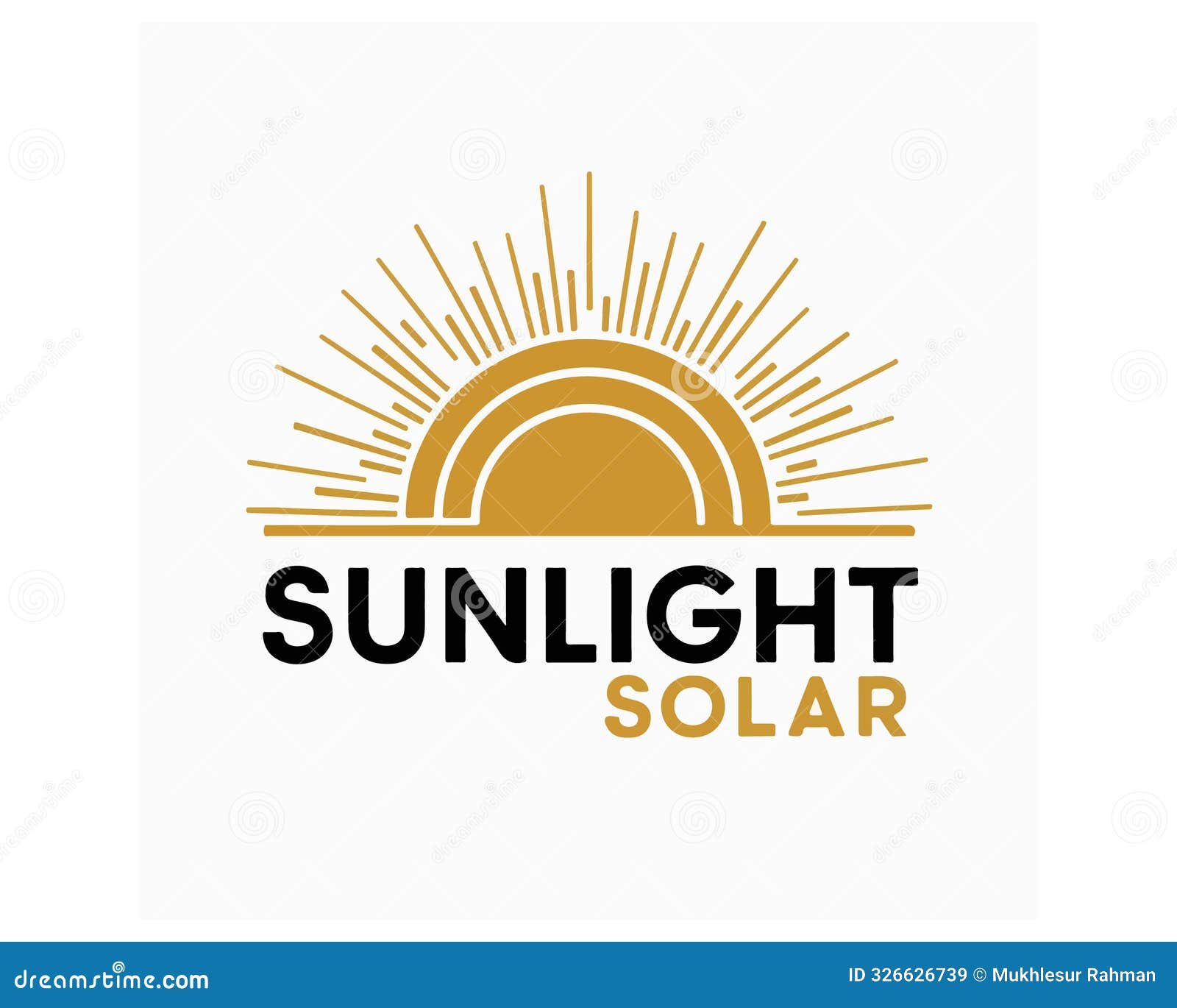 Logo of sunlight solar. stock illustration. Illustration of concept ...