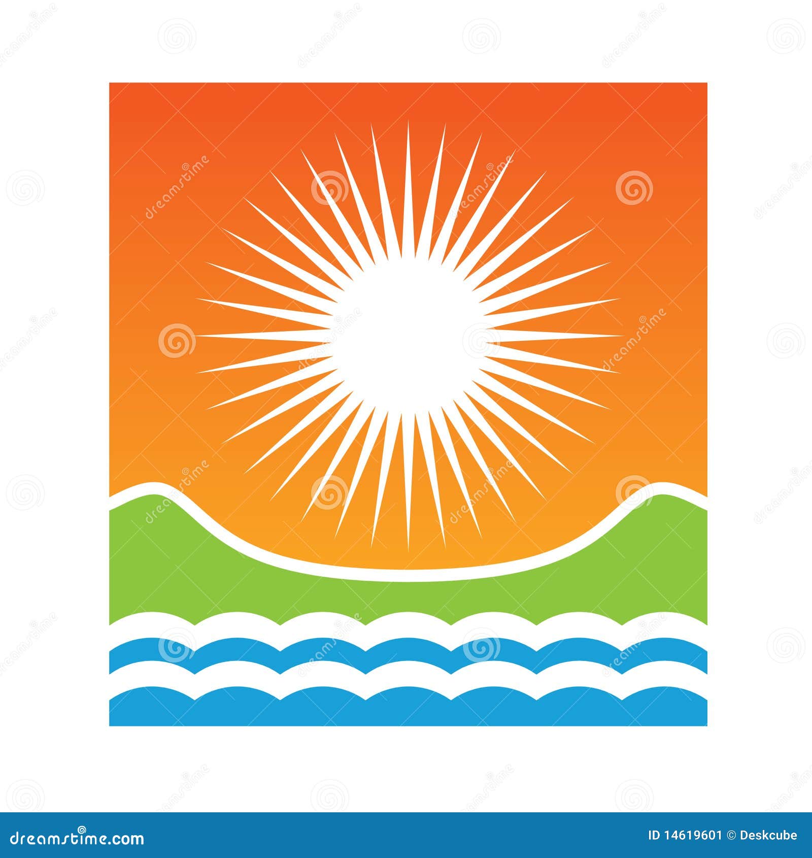 Logo Sunny coast stock vector. Illustration of predict - 14619601